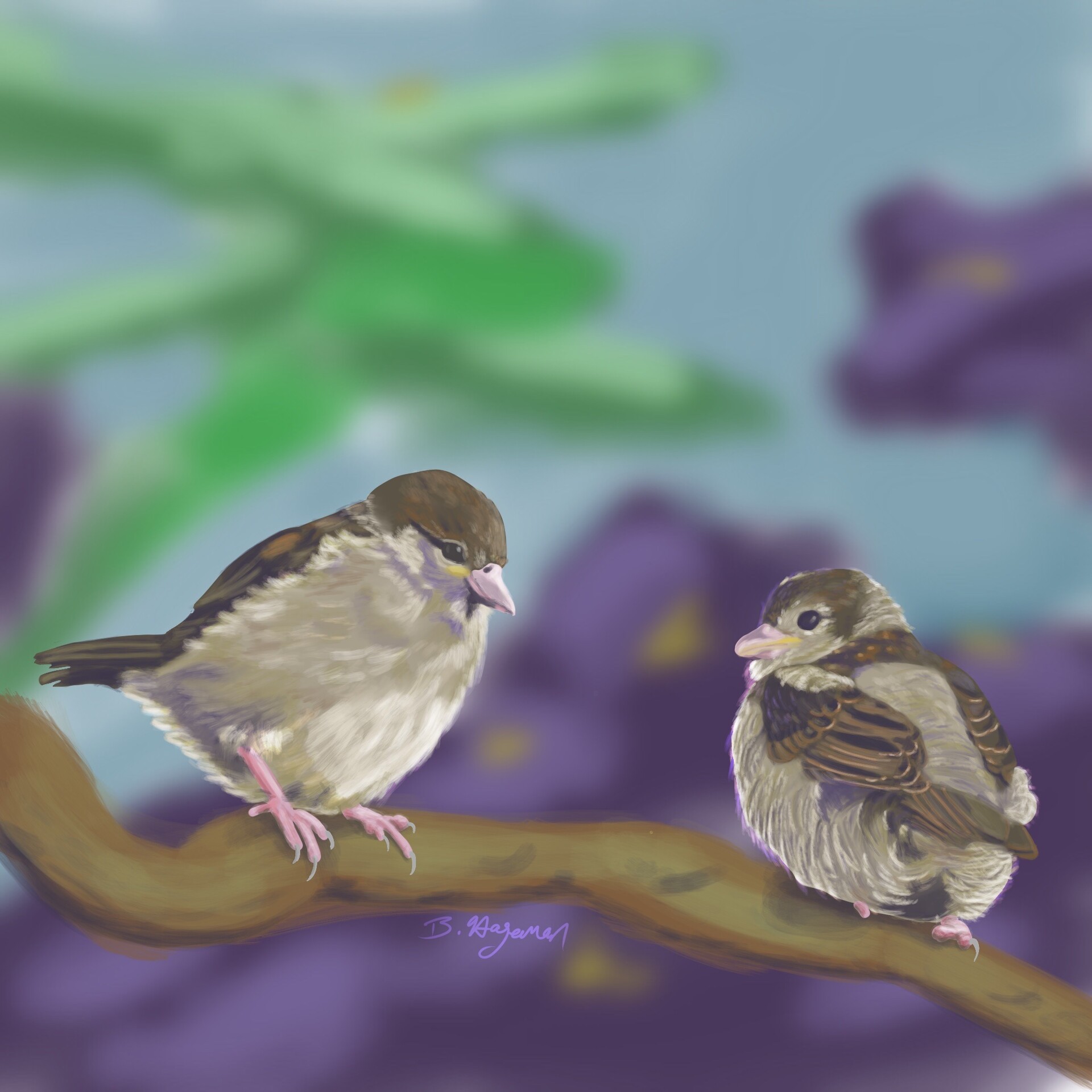 ArtStation - Two Sparrows