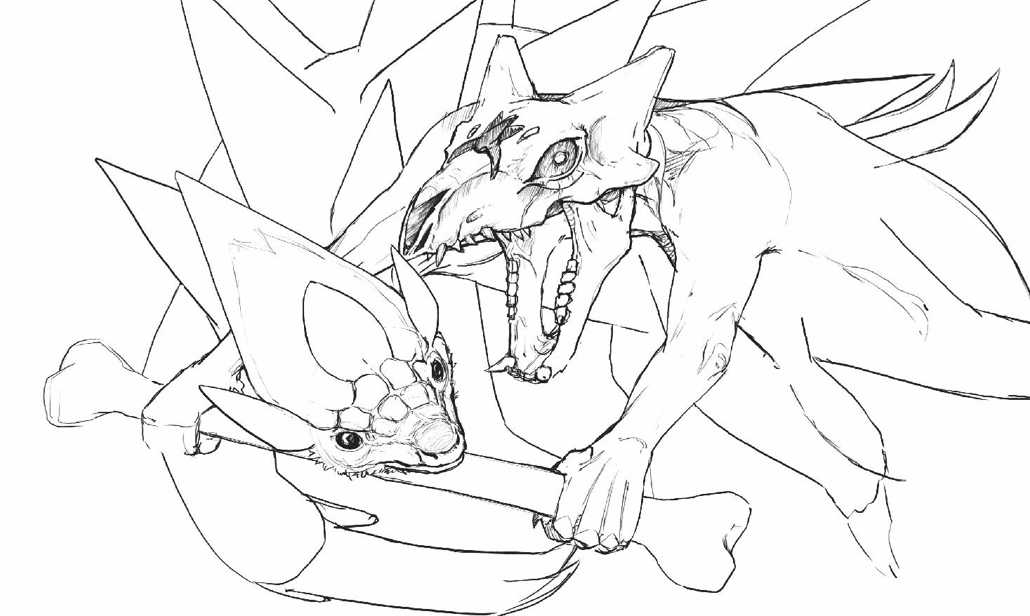 alolan marowak coloring pages