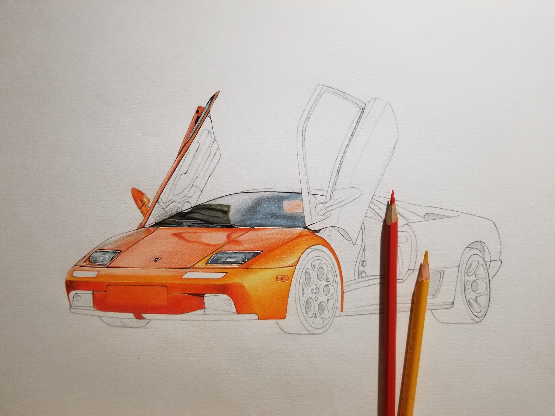 How To Draw A Lamborghini Diablo