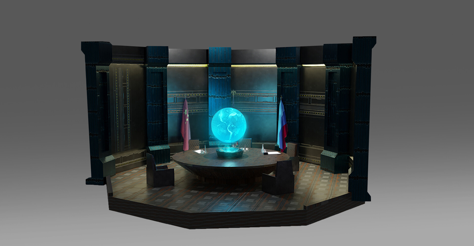 ArtStation - Sci fi conference room
