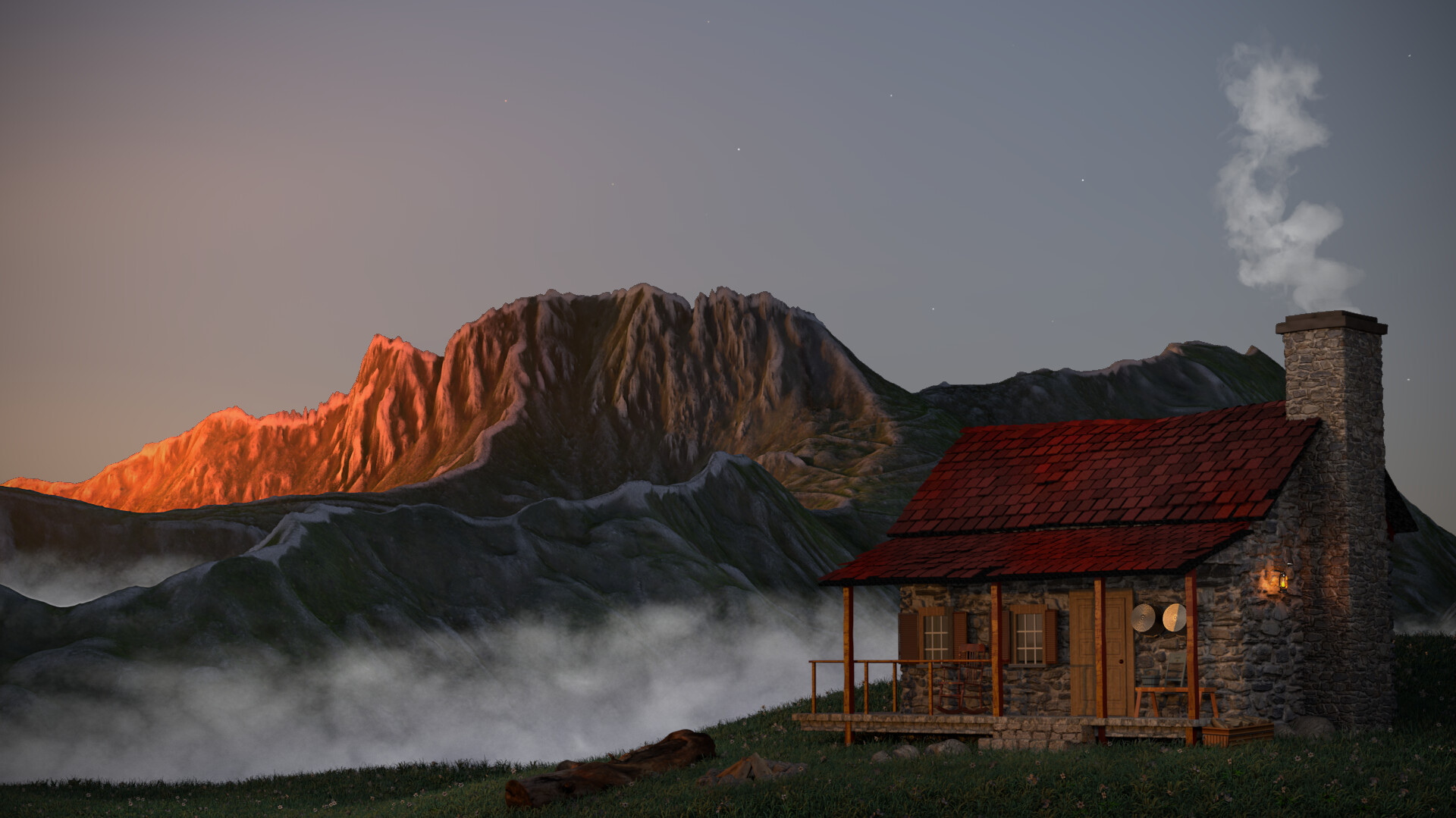 ArtStation - Mountain Cabin