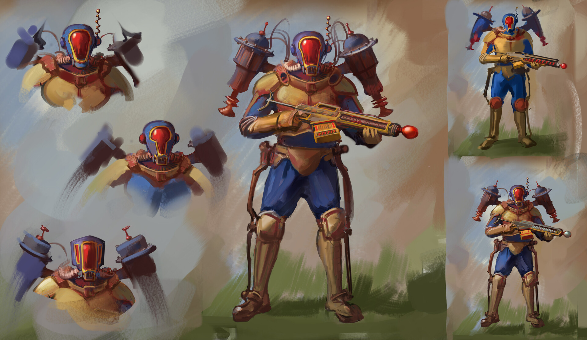 Anatoly Muschenko - Retro futuristic character design