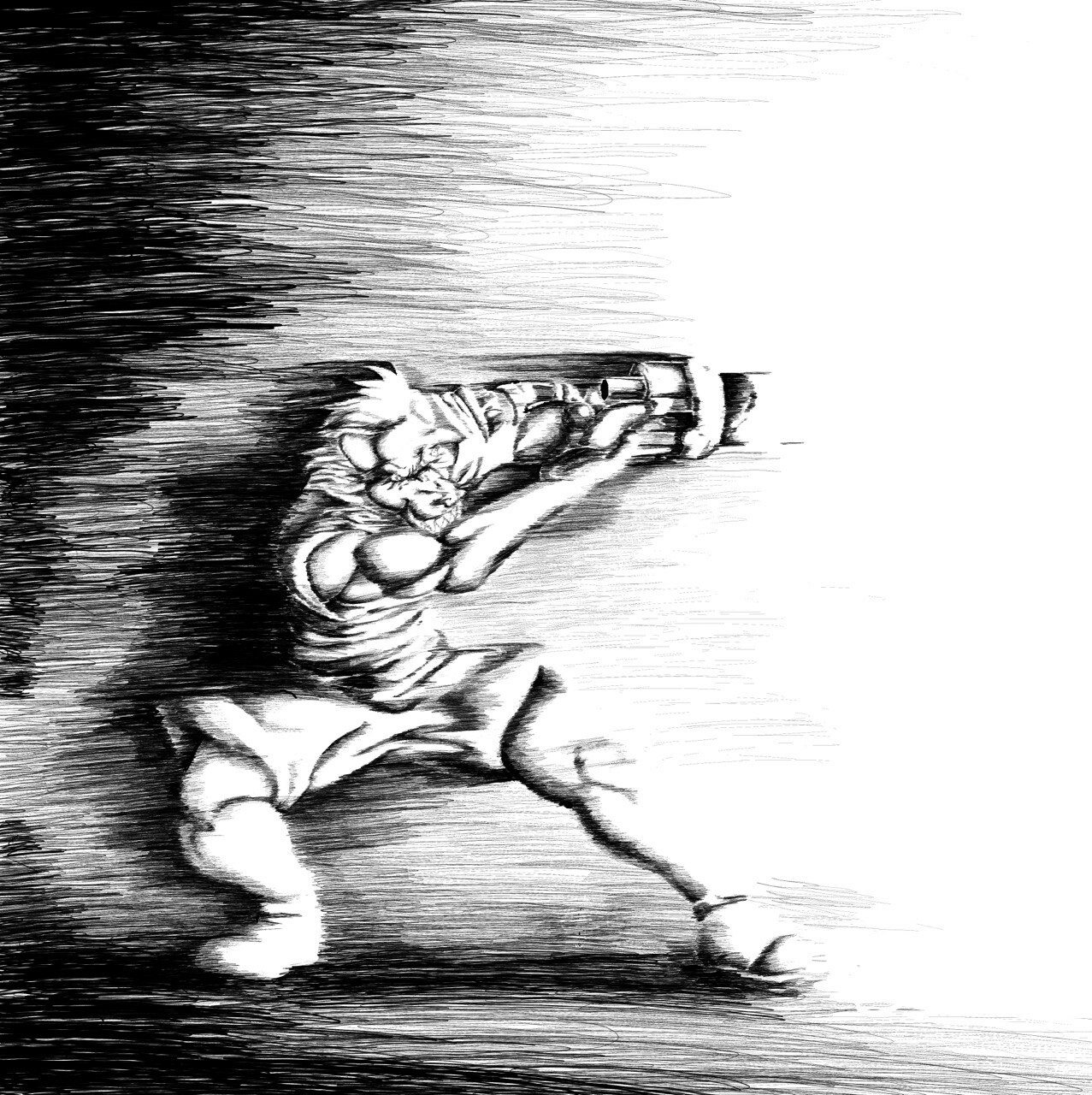 James Lucke - Blasting Cyborg Lion