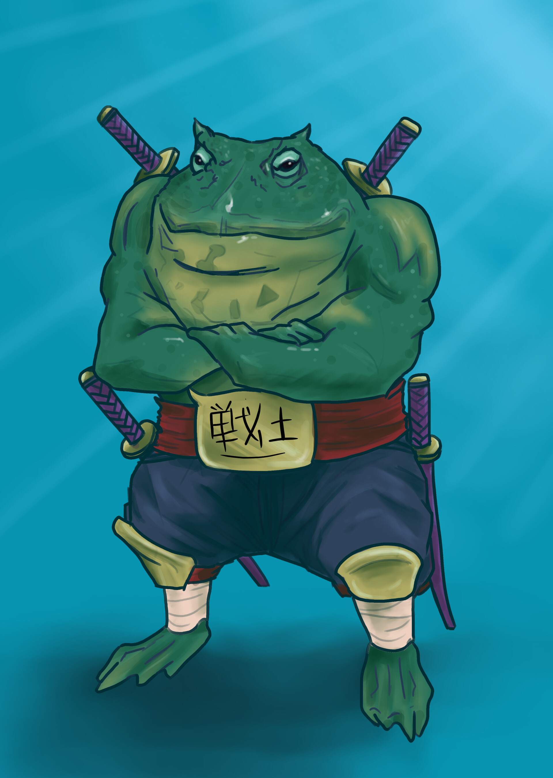 ArtStation - Samurai frog king