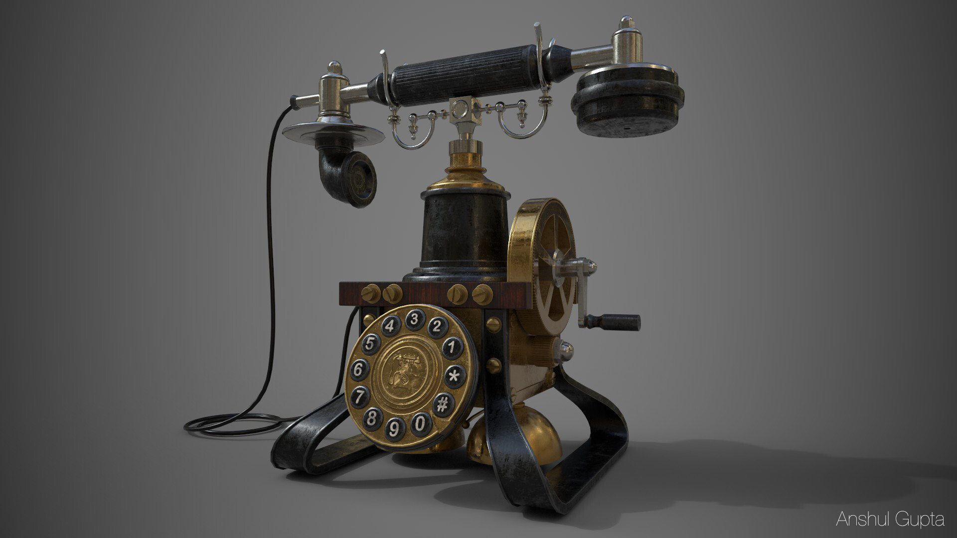 ArtStation - Antique Telephone ( Paramount 1892E )