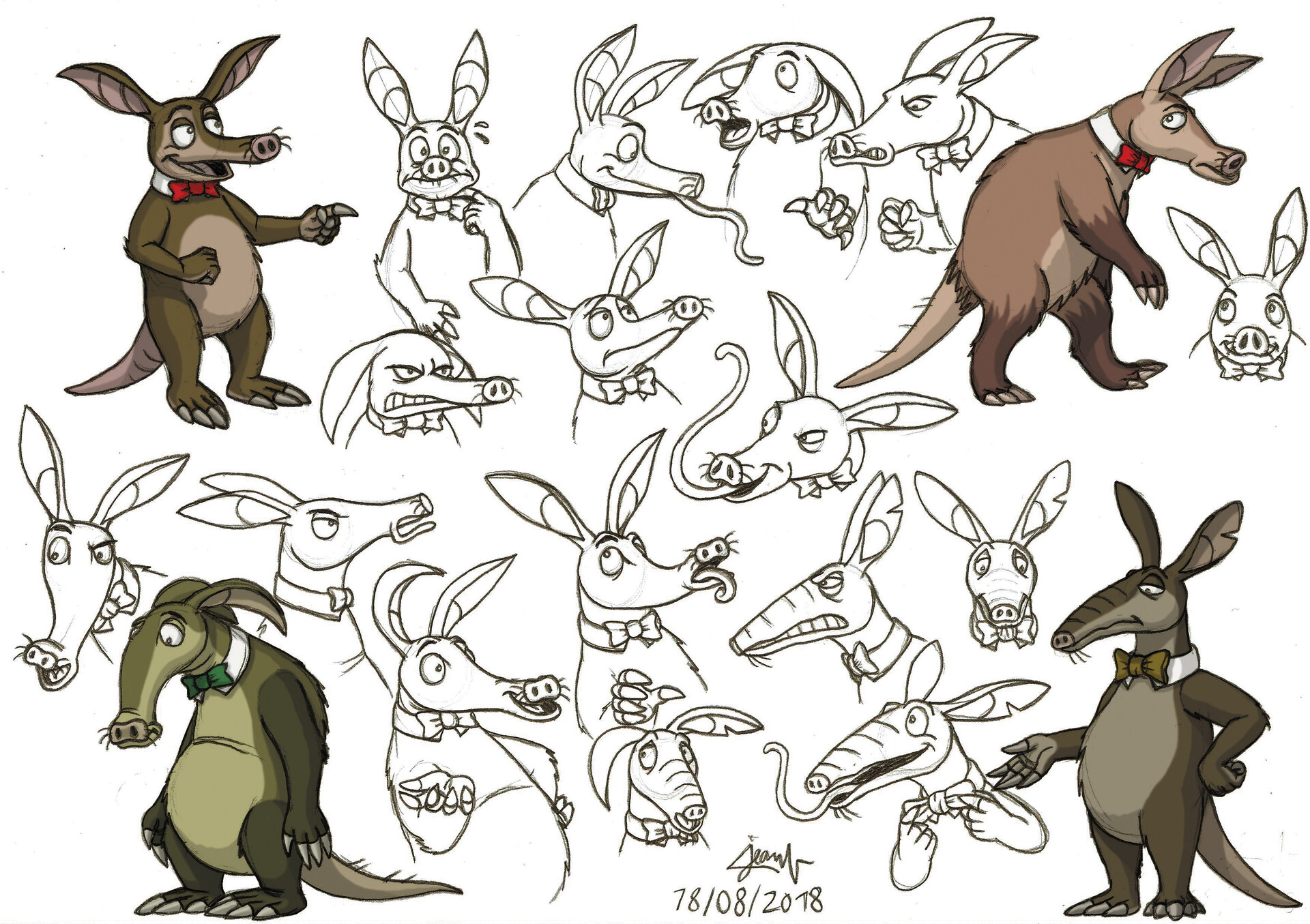 ArtStation - Animal Gang - Hardy the Aardvark (research)