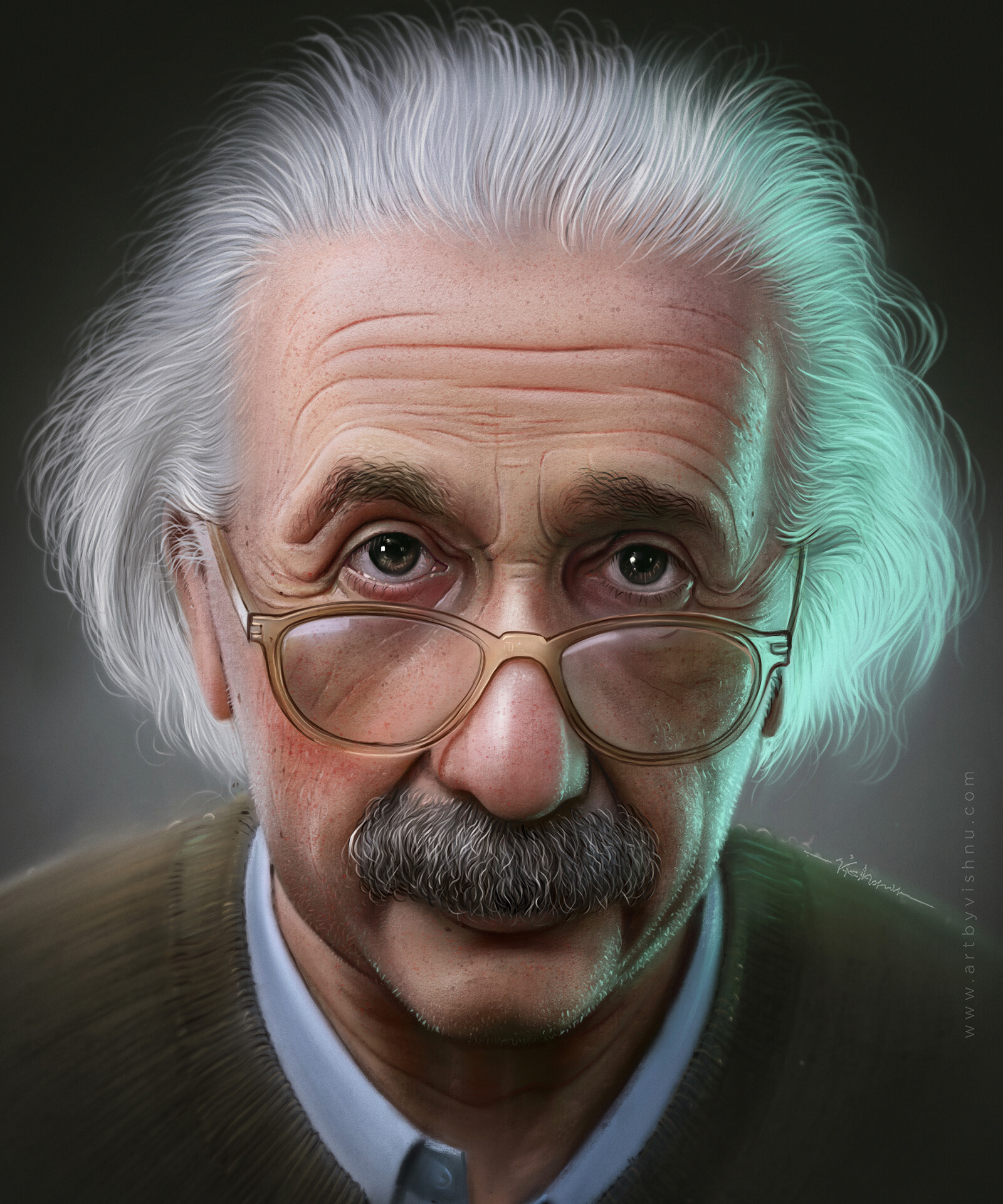 ArtStation - Albert Einstein - Digital portrait