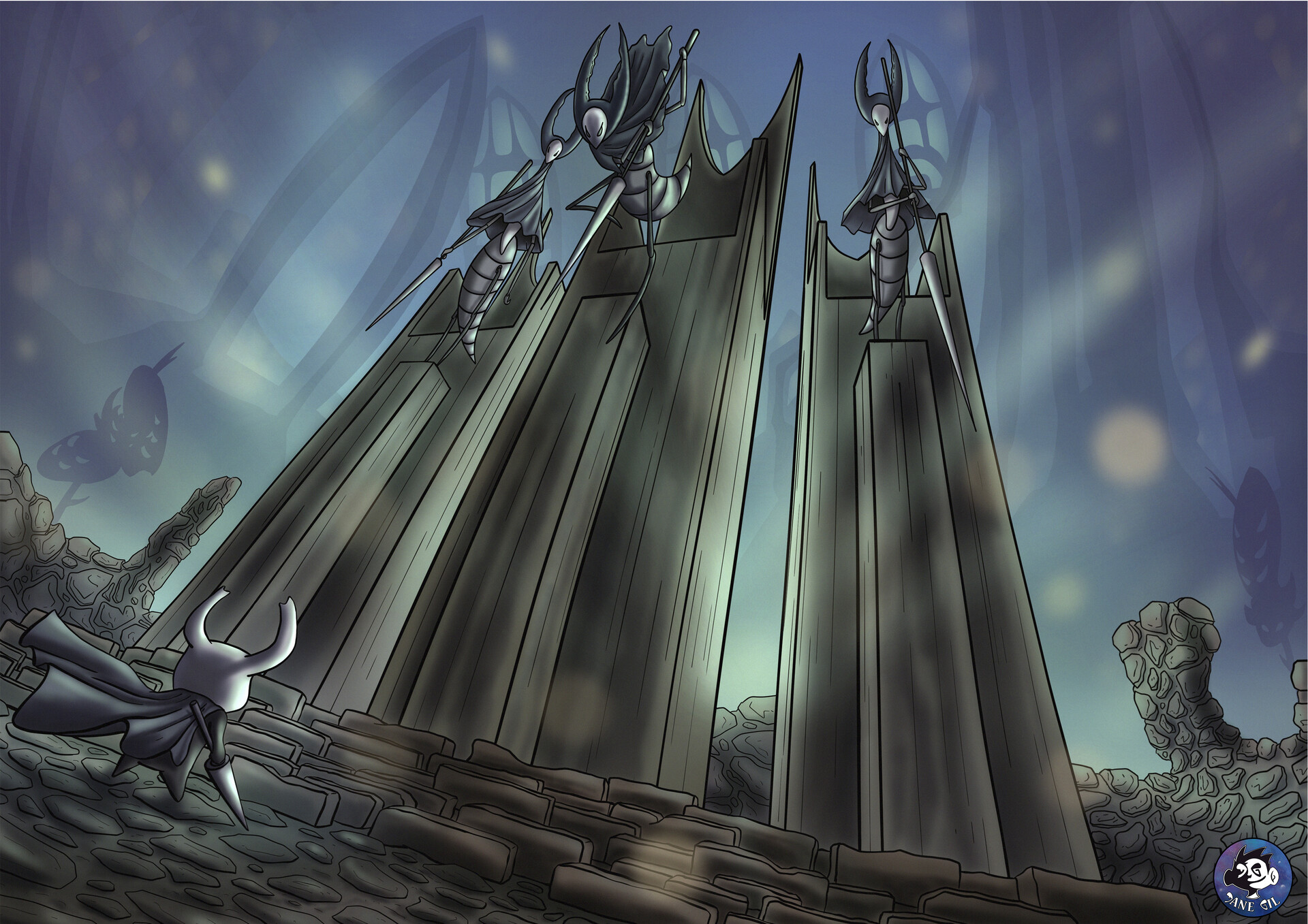 ArtStation - Señores Mantis - Fan Art Hollow Knight