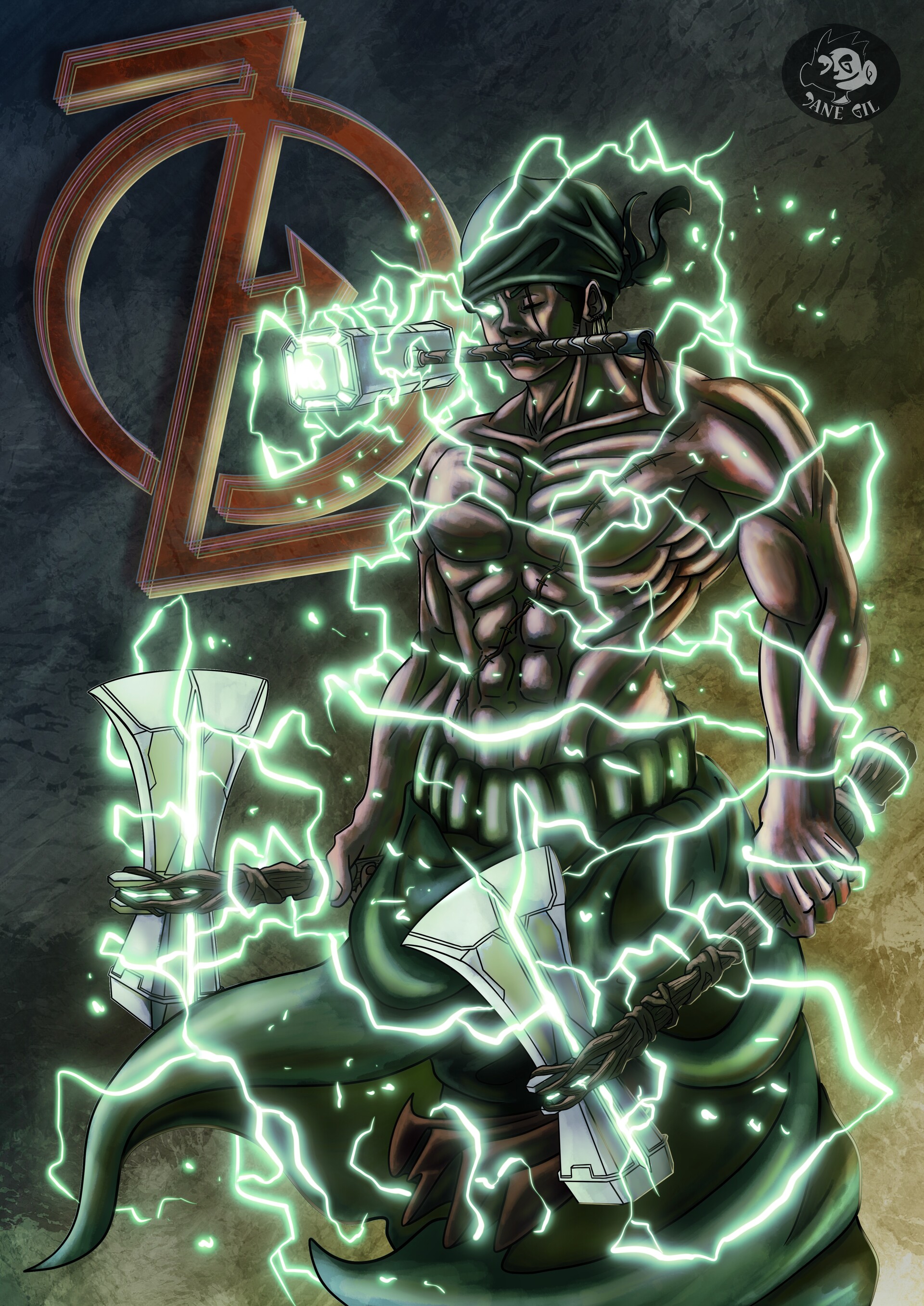 ArtStation - Roronoa Thor - Fan Art One Piece/Avengers