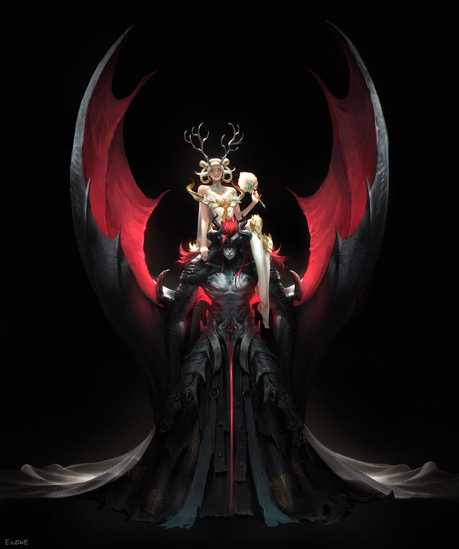 eilene-cherie-dragon-deer.jpg (1567×1876)-花瓣网