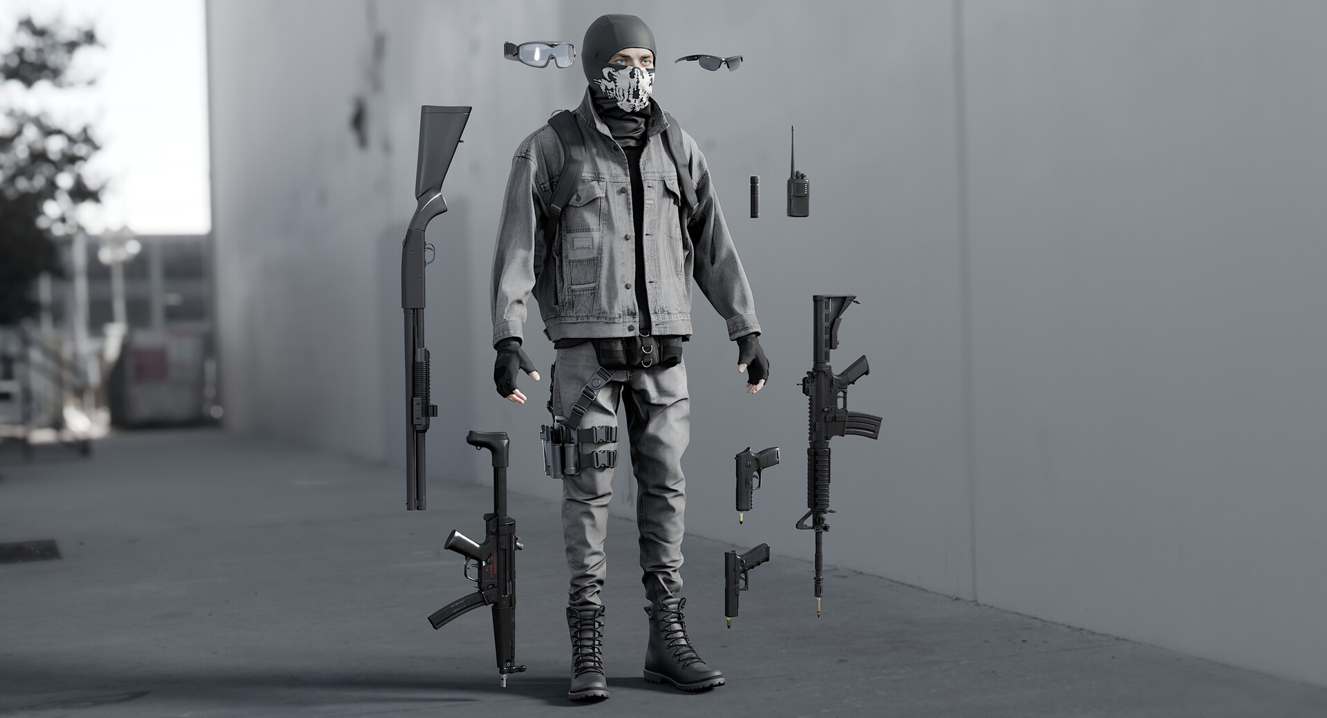ArtStation - Realistic 3D model of Terrorist Man - Uniform With ...