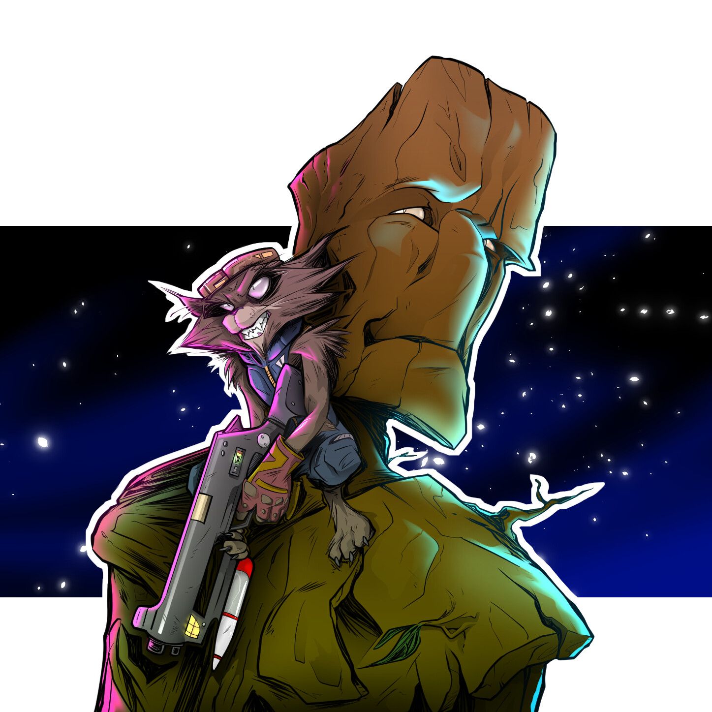 ArtStation - Groot & Rocket Raccoon