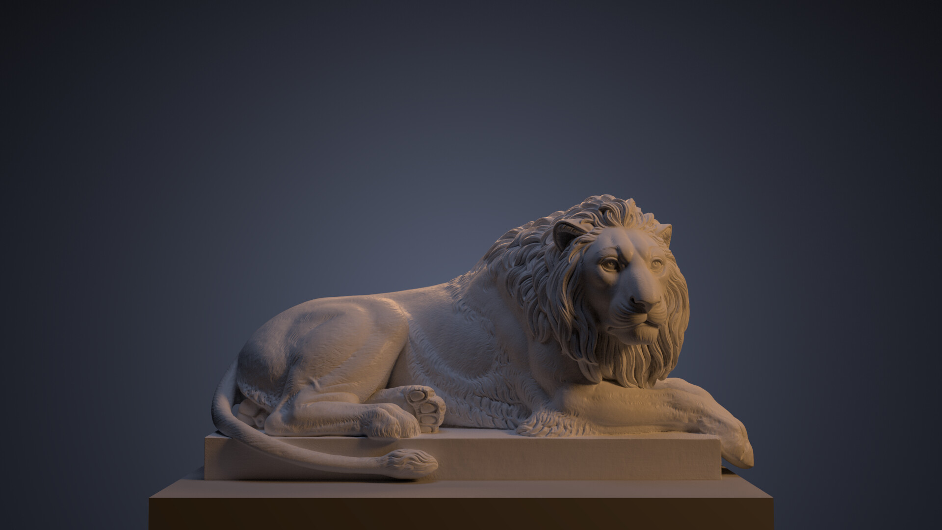 ArtStation - My Lighting of Lion Statue