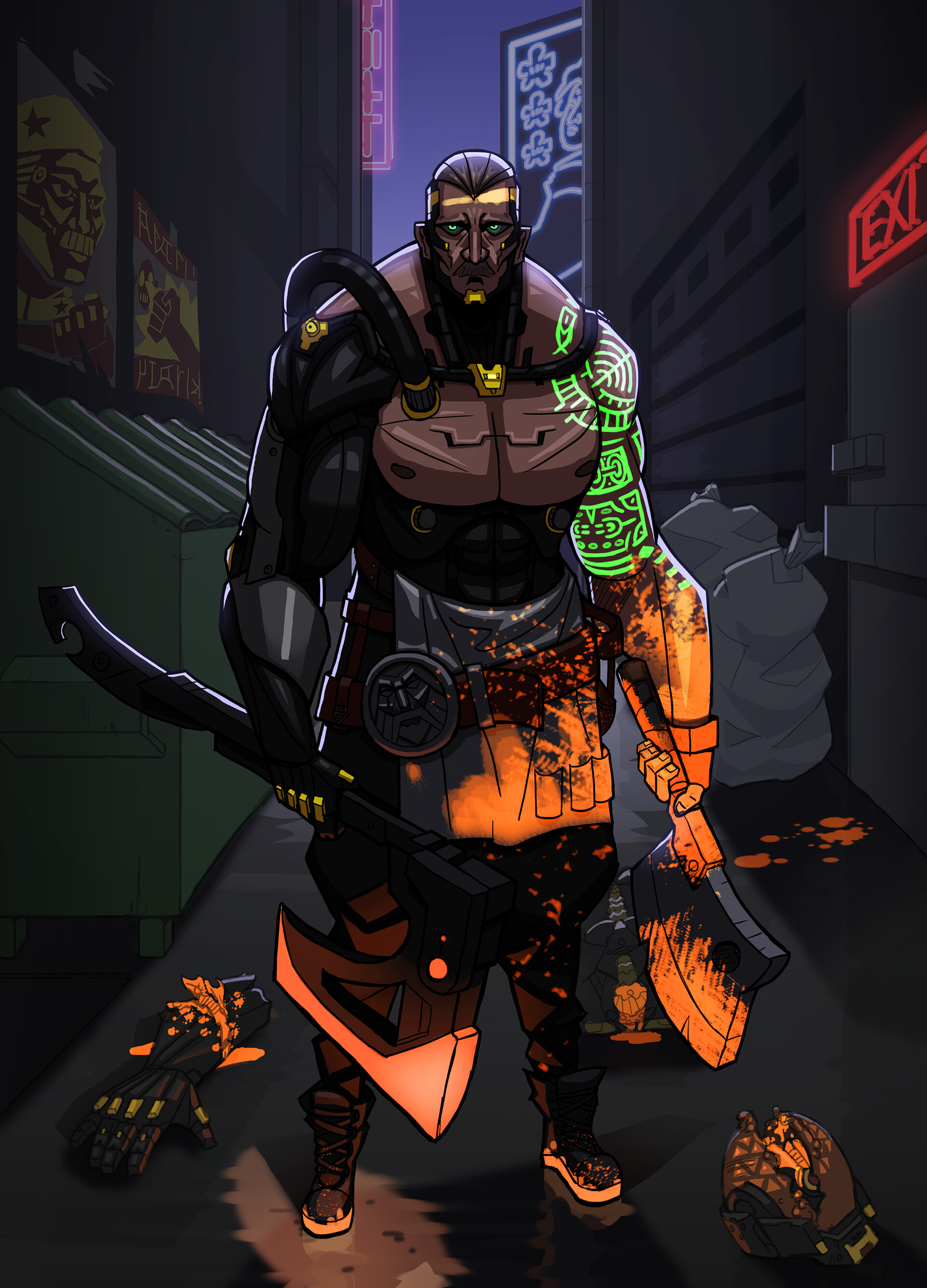 ArtStation - Cyberpunk Viking