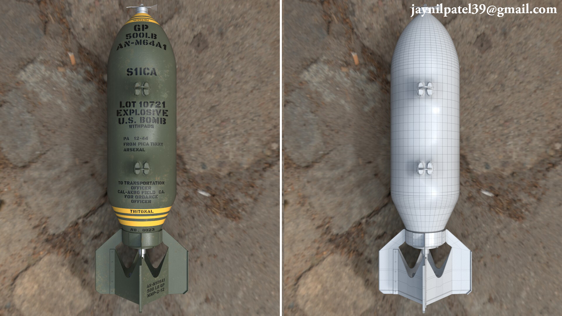 Jaynil Patel - WW2 U.S. ANM109A1 500 - Pound Aircraft Bomb
