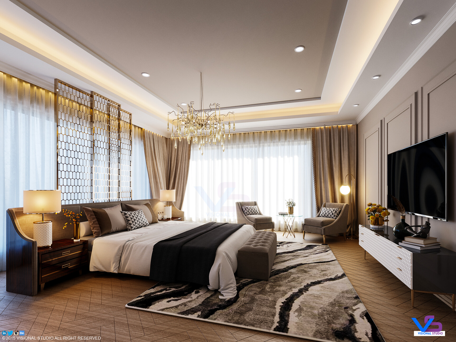 ArtStation - Master Bedroom 3d Render