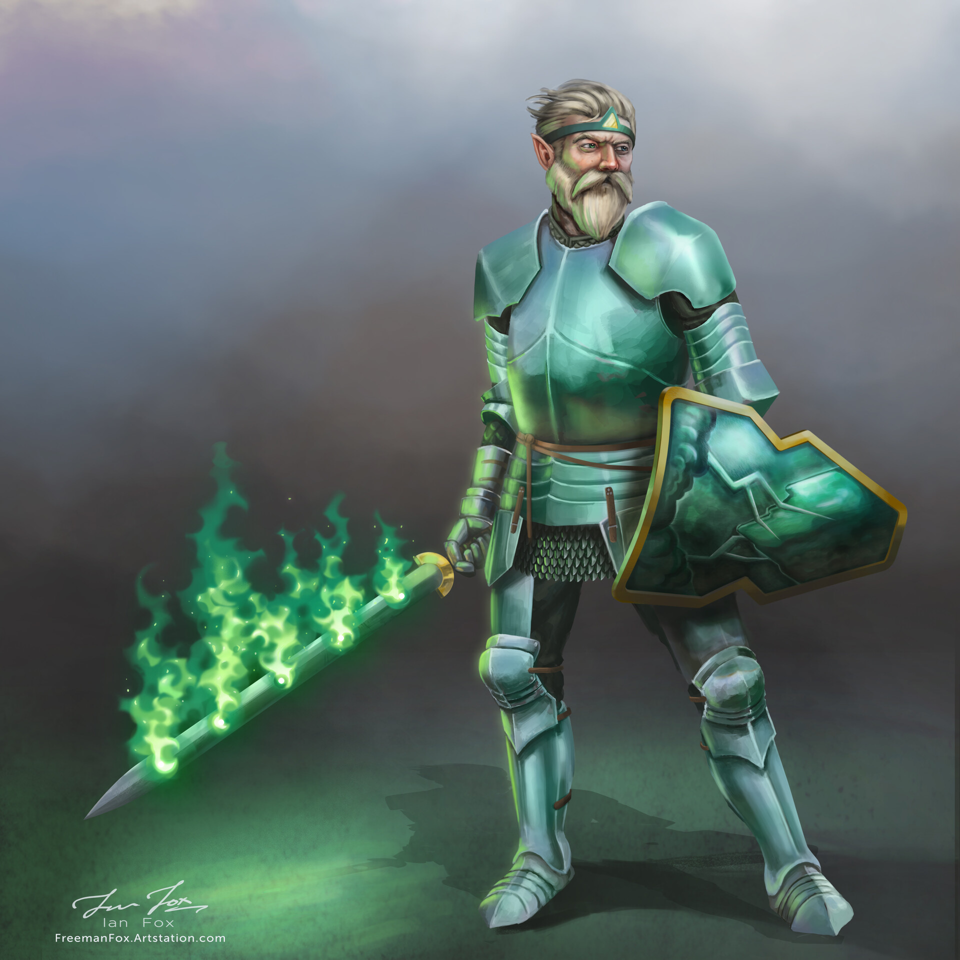 ArtStation - Ser Xander Borealis - Half Elf Paladin