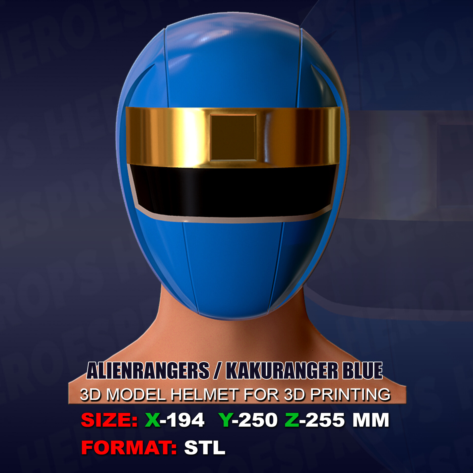 ArtStation - Alienranger Kakuranger Blue Helmet