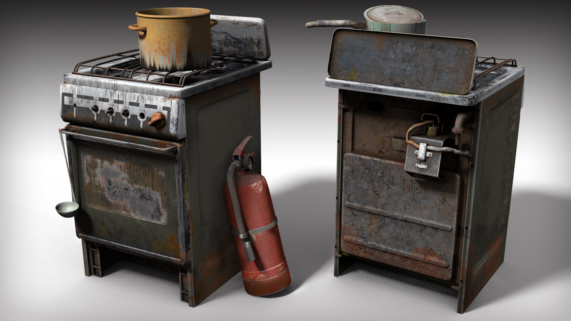 ArtStation - Gas stove props pack