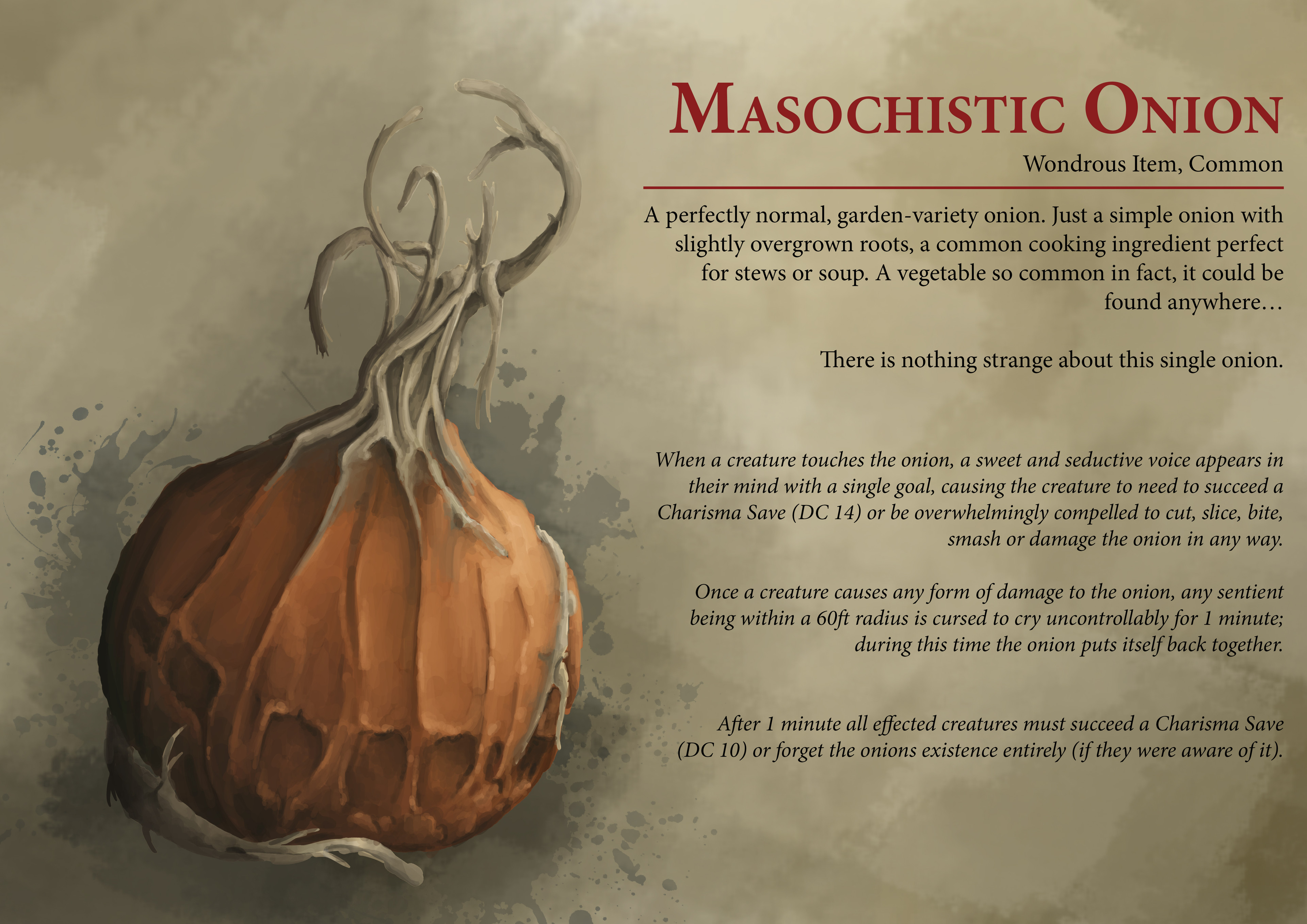 Samuel Macaly - Masochistic Onion (DnD Homebrew)