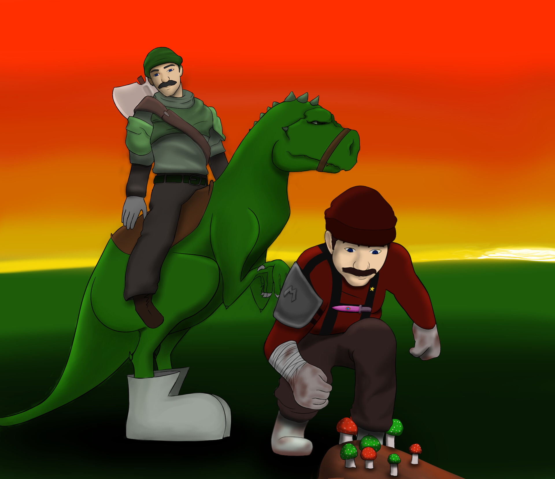 ArtStation - Luigi thinks Mario doesnt need berserk mushrooms for EVERY ...