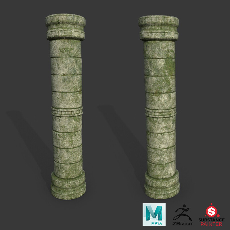 ArtStation - PBR Temple Pillar