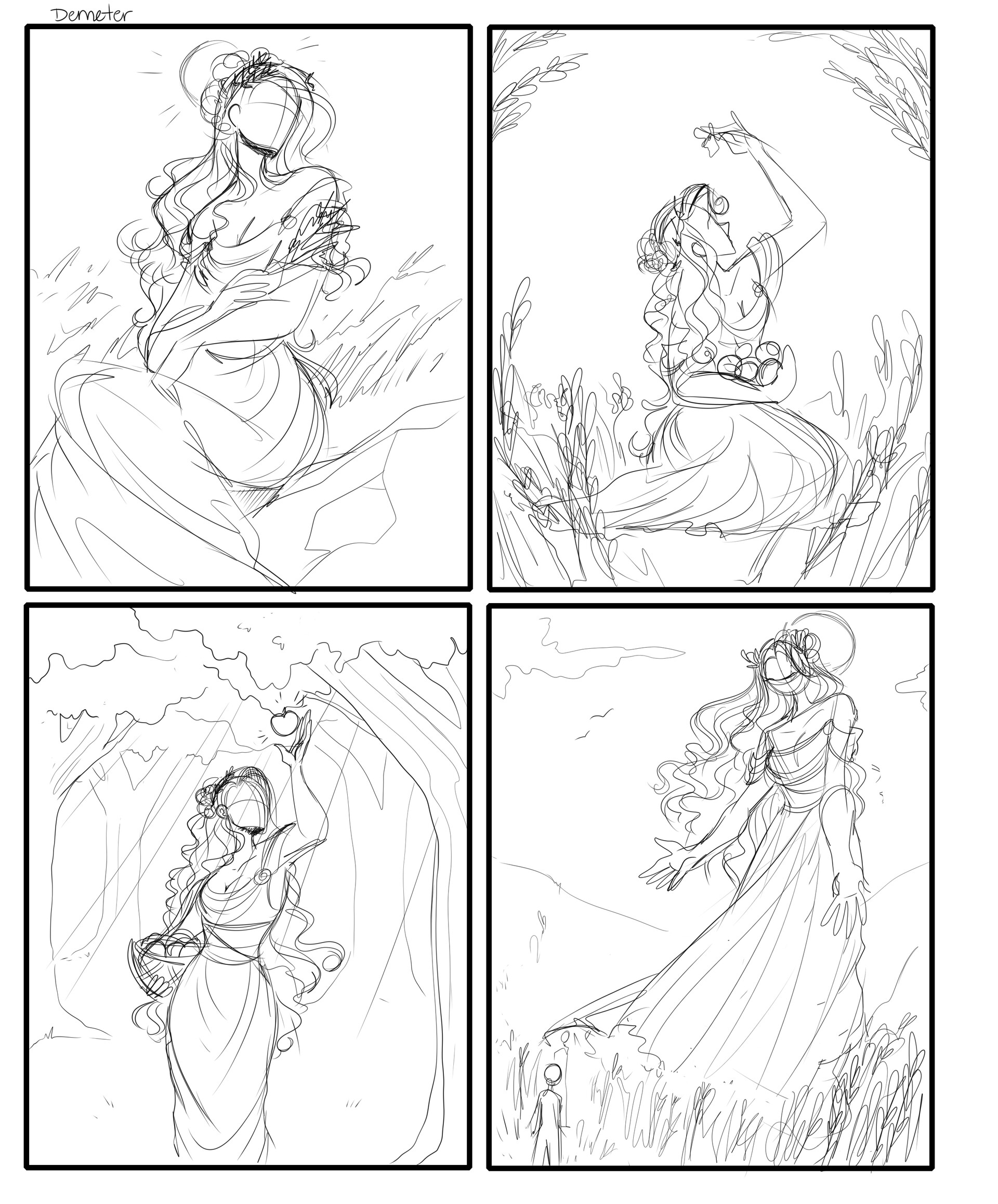 demeter goddess coloring page