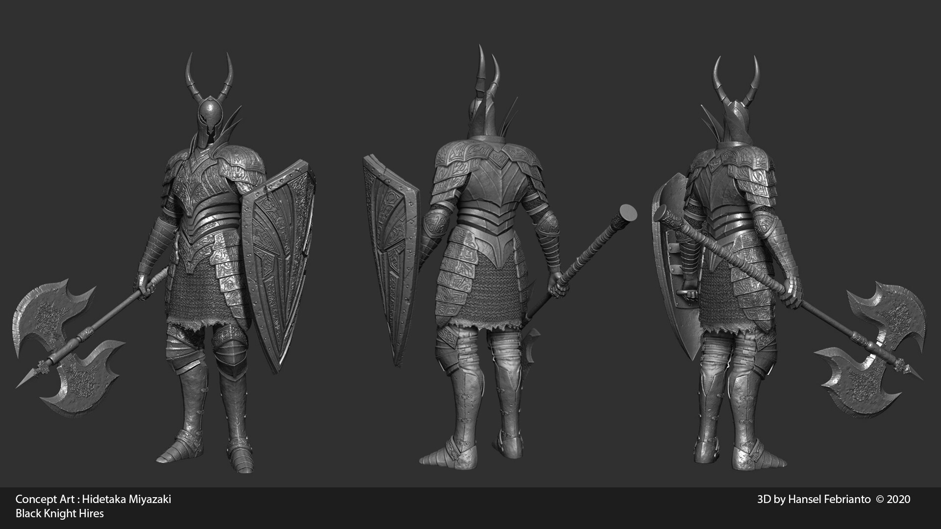 Dark Souls Black Knight Concept Art