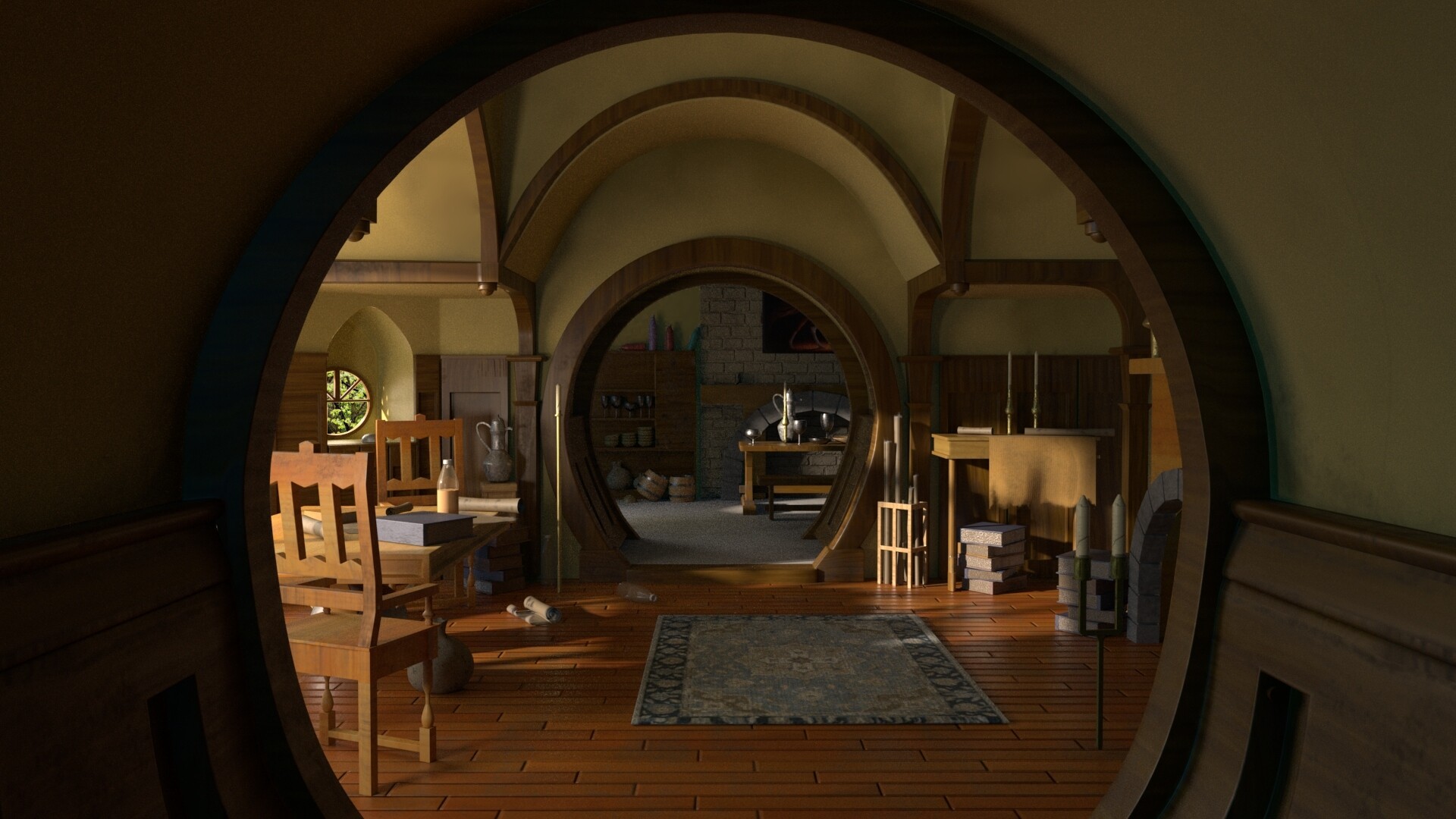 ArtStation - The Hobbit Interior Modelling (fanart)