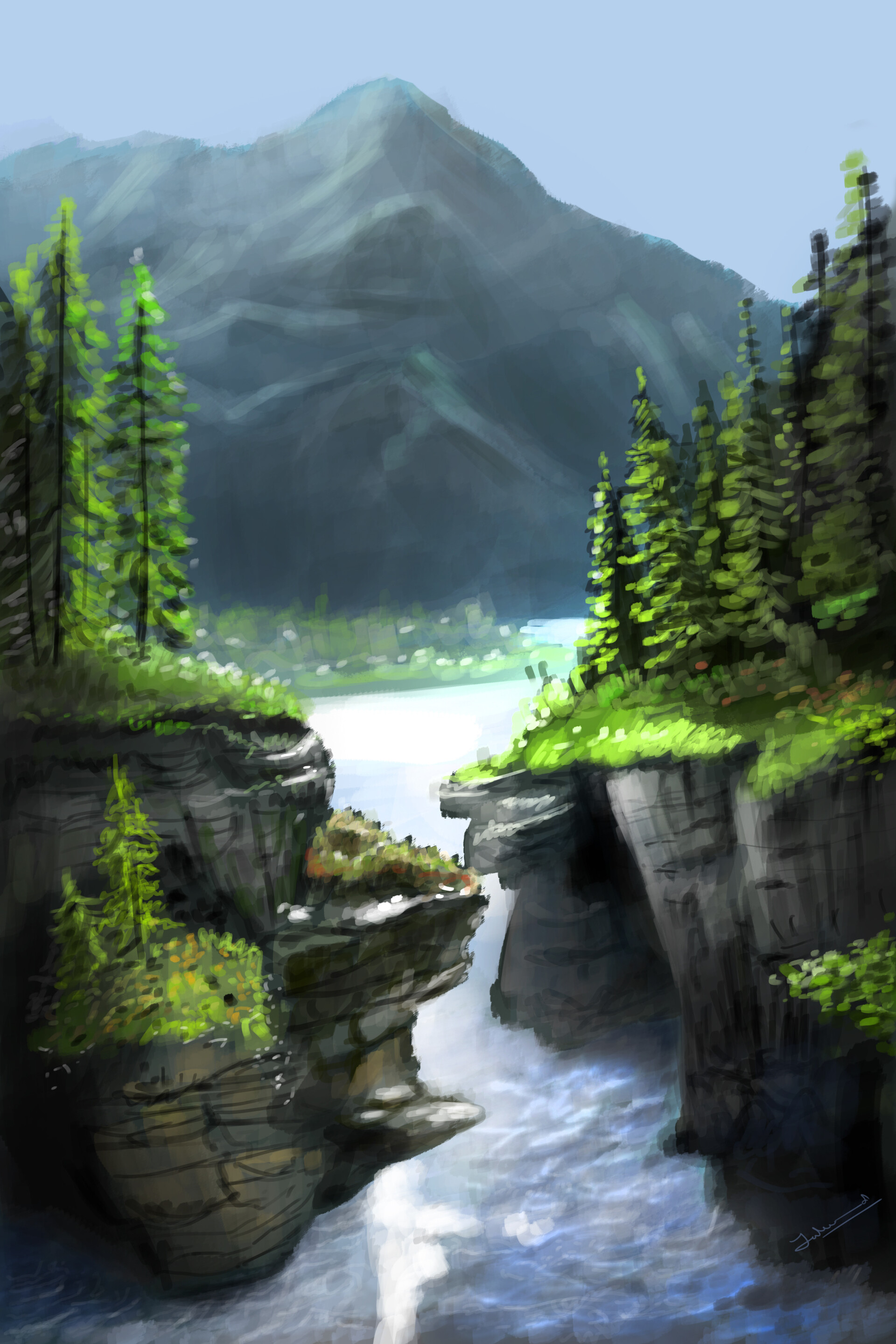 ArtStation - Cliff Landscape