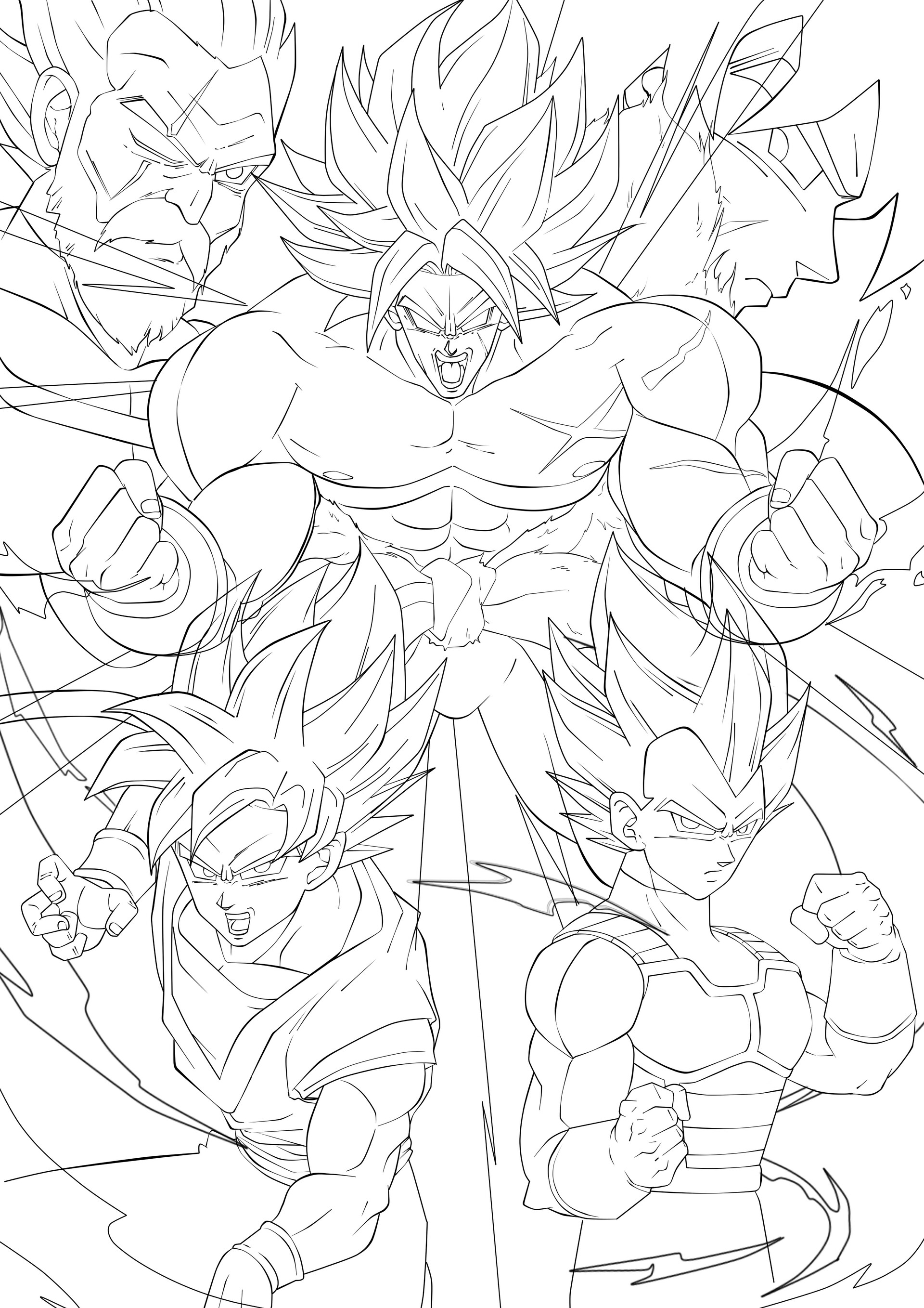 broly coloring pages printable