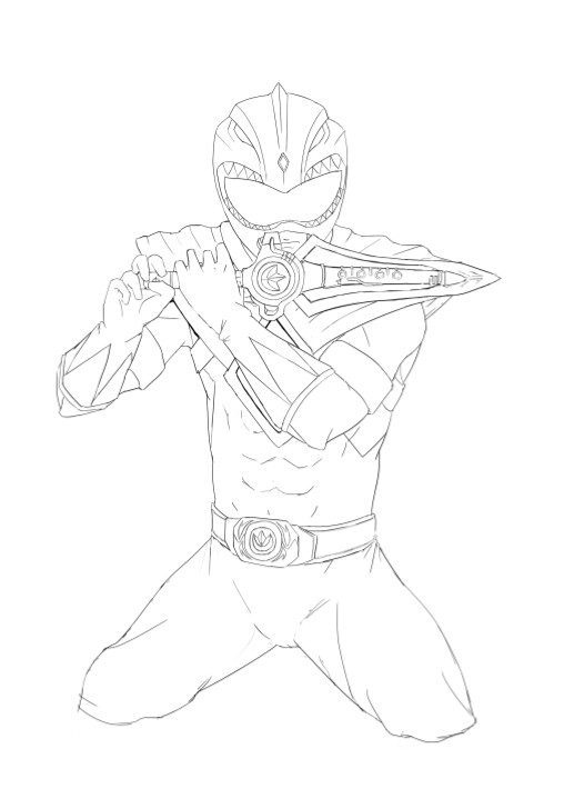 green power ranger coloring pages