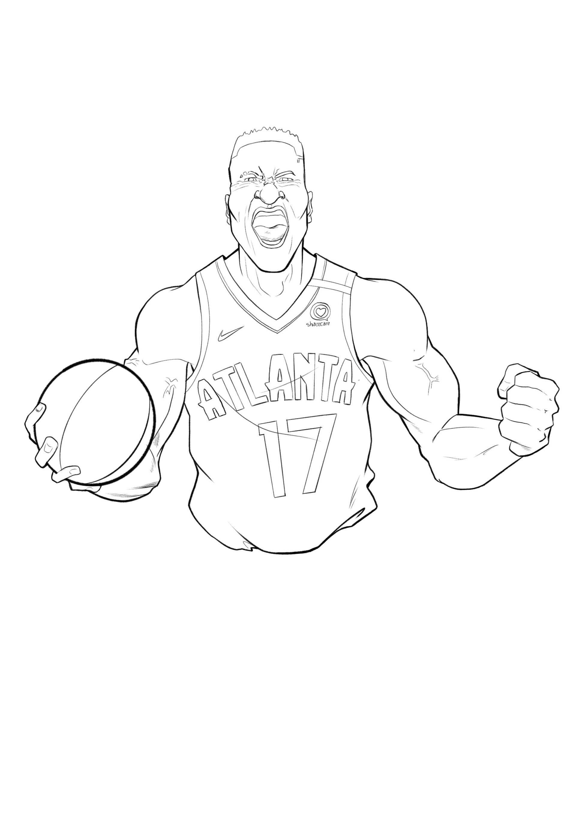 atlanta hawks coloring sheet