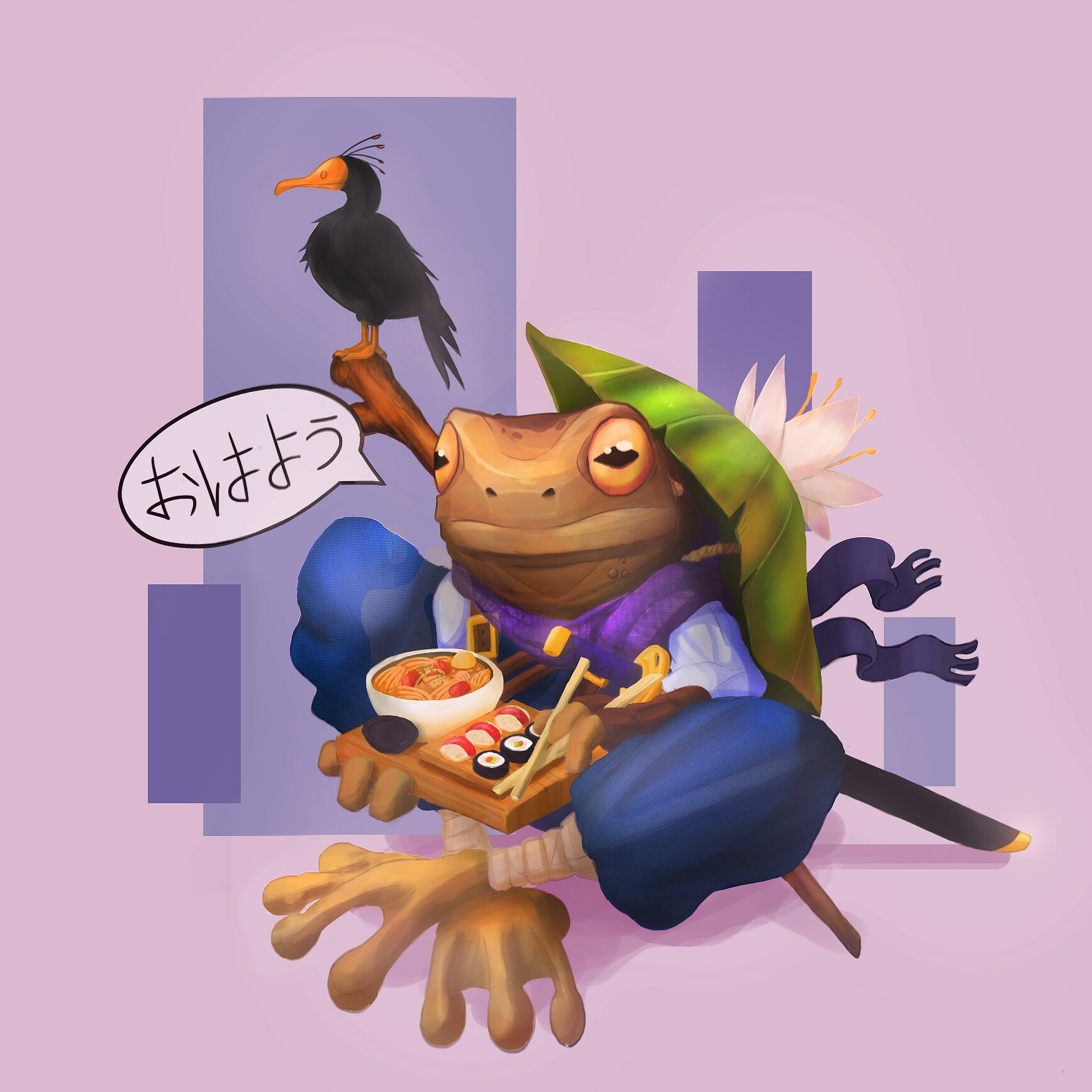 ArtStation - Ninja Frog Breakfest