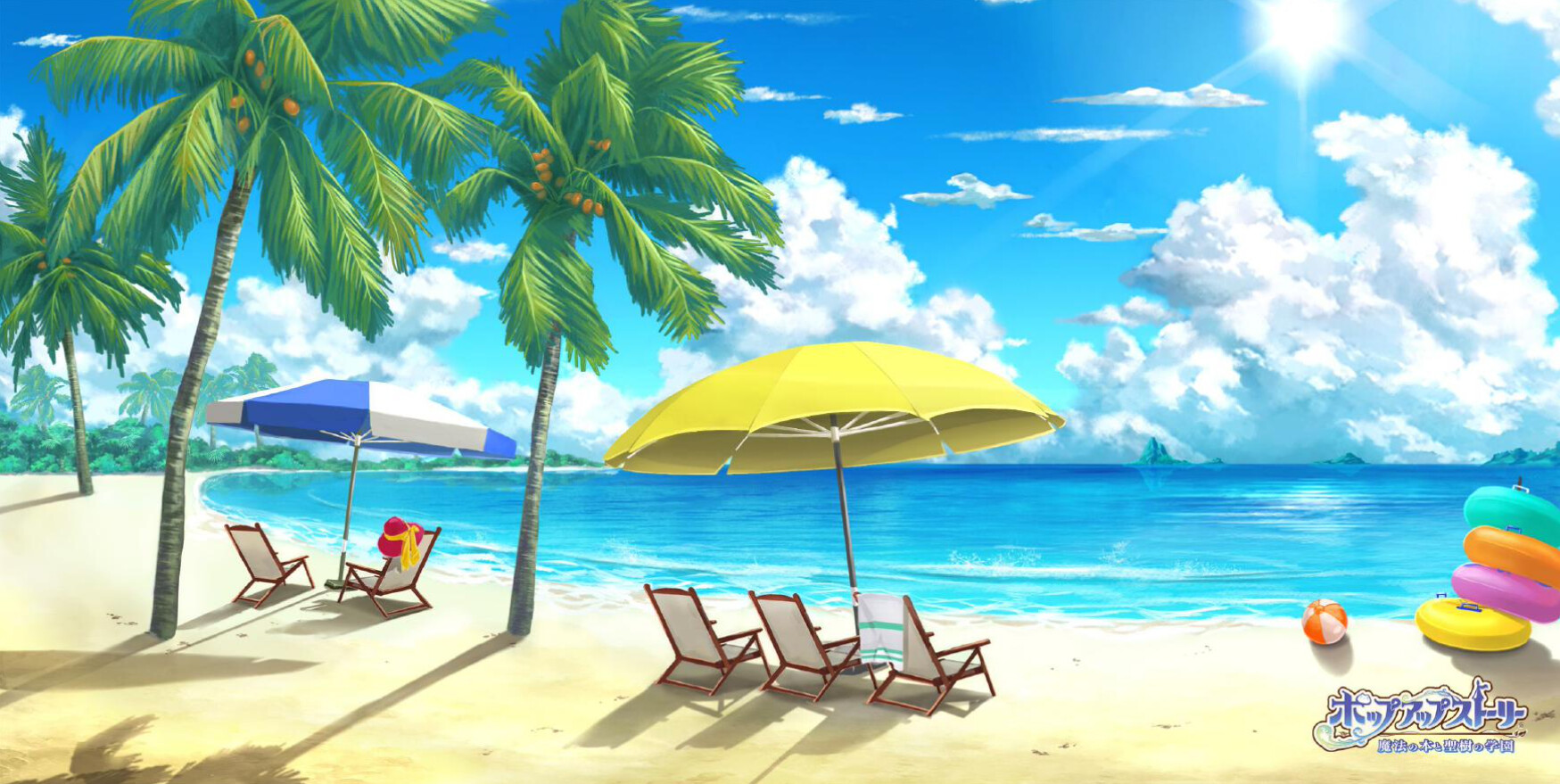ArtStation - Beach scene for Pop-up Story, Square Enix mobile game