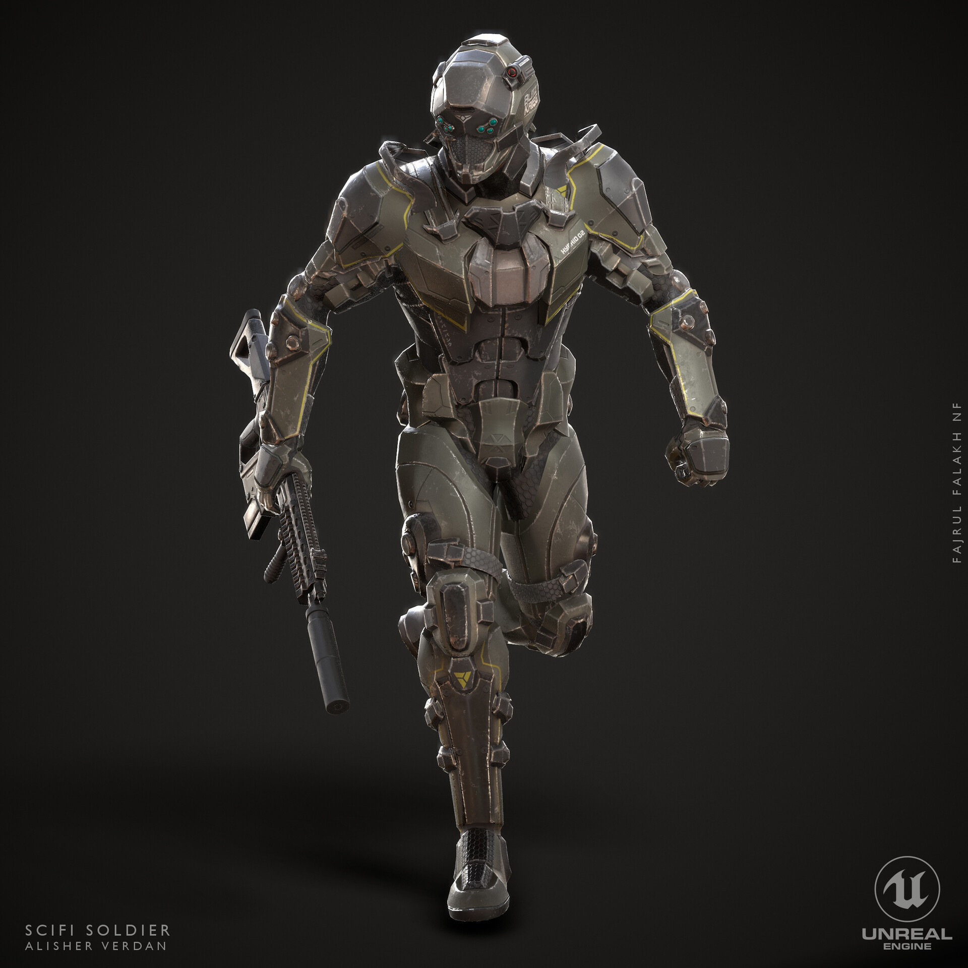 Fajrul FN - SciFi Soldier - Alisher Verdan (Realtime Game Character)