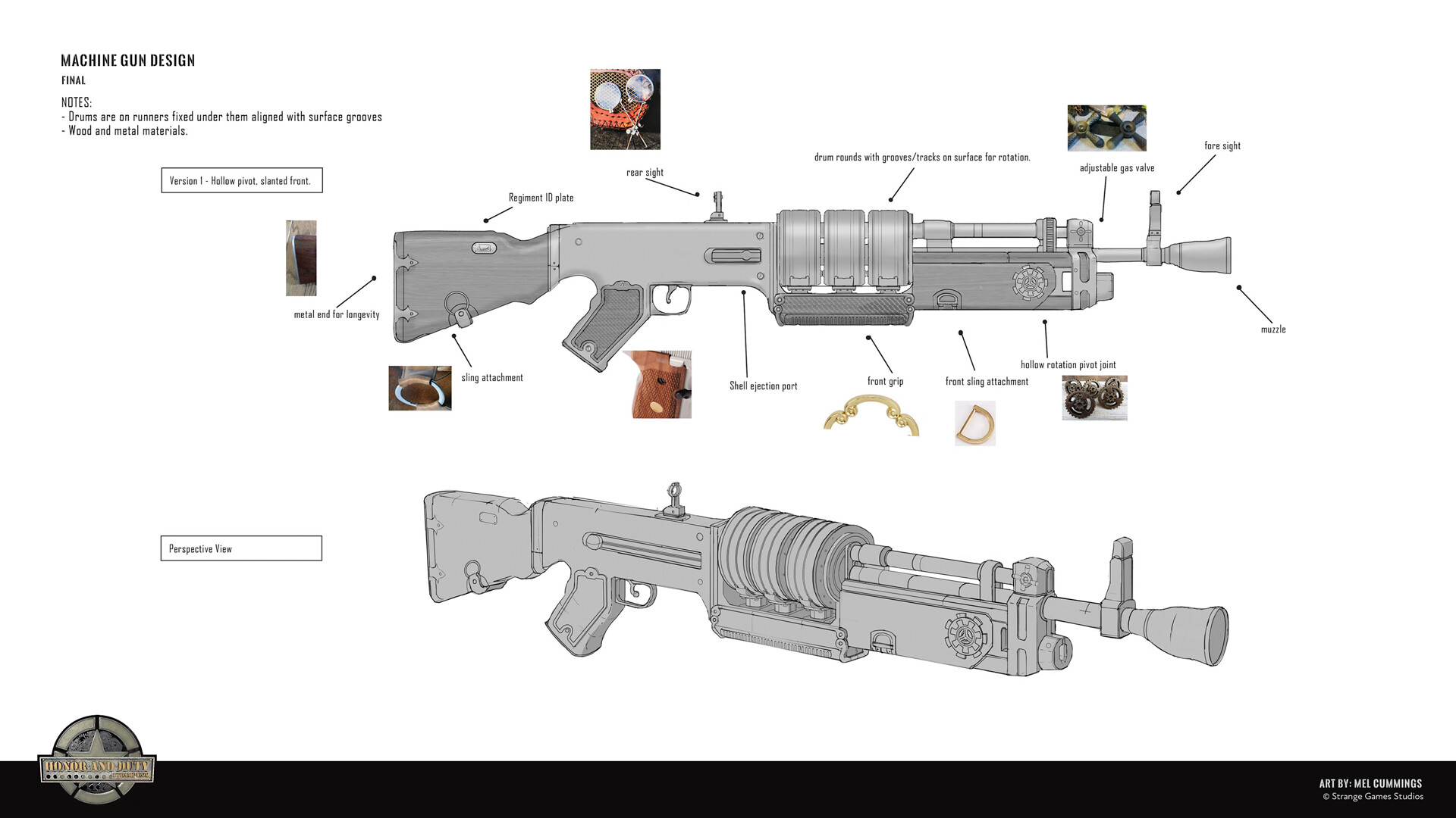 Mel Cummings - Honor and Duty: Steampunk - Machine Gun Designs