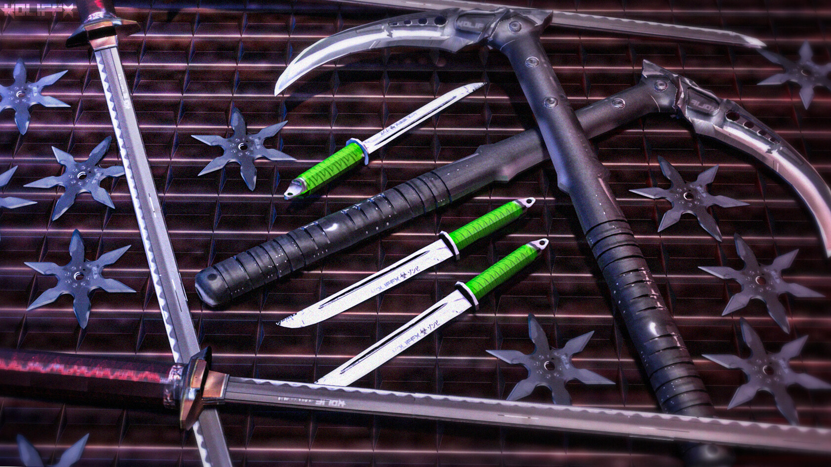 ArtStation - Ninja weapons