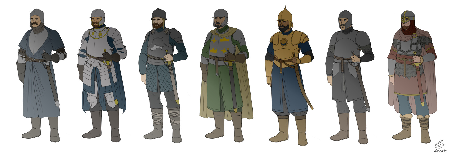 ArtStation - City Guard Ref Sheet