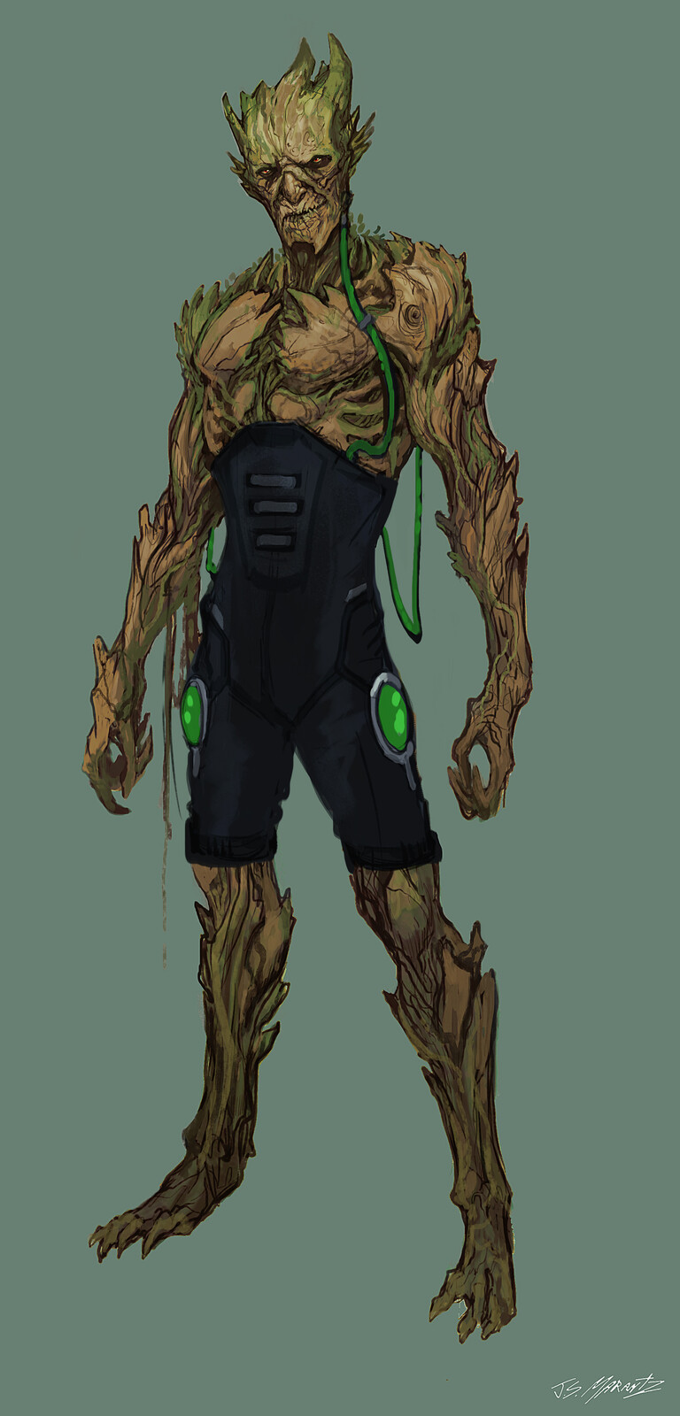 Jerad S. Marantz - FLORONIC MAN Design Sketchs for Swampthing