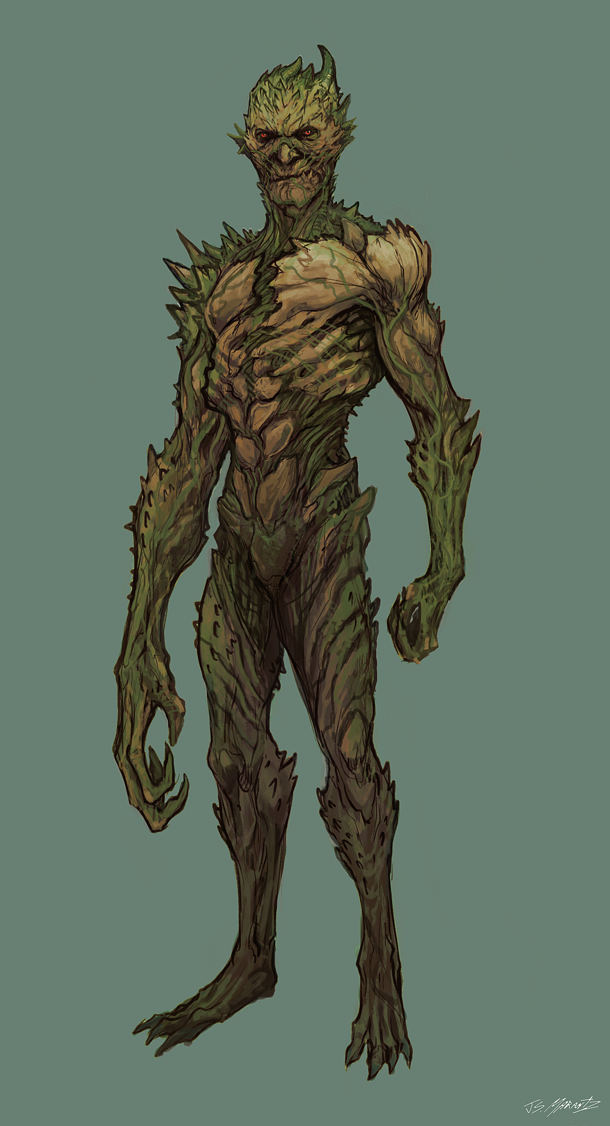 Jerad S. Marantz - FLORONIC MAN Design Sketchs for Swampthing