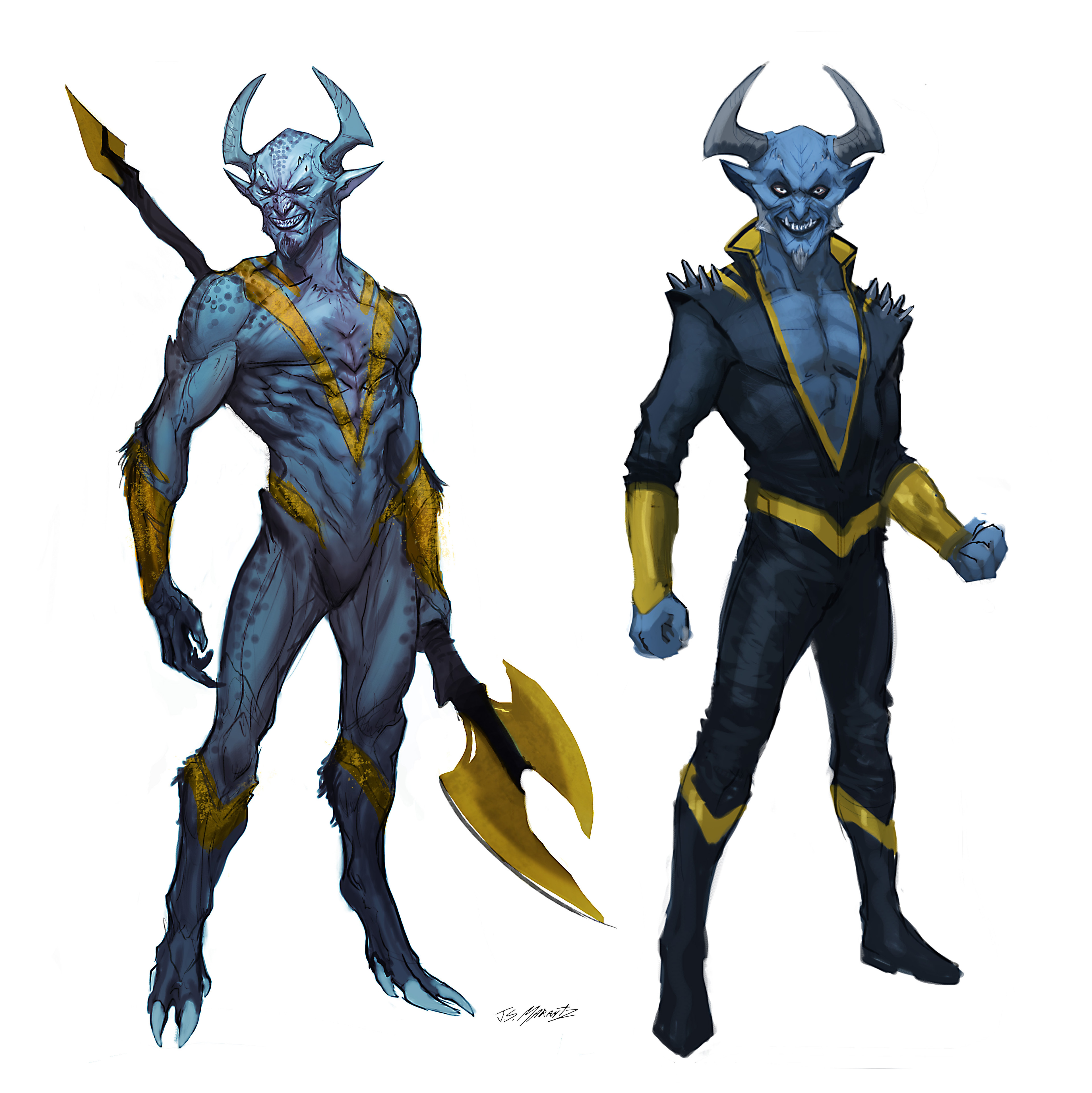 BLUE DEVIL design sketch for Swampthing, by Jerad Marantz : r ...