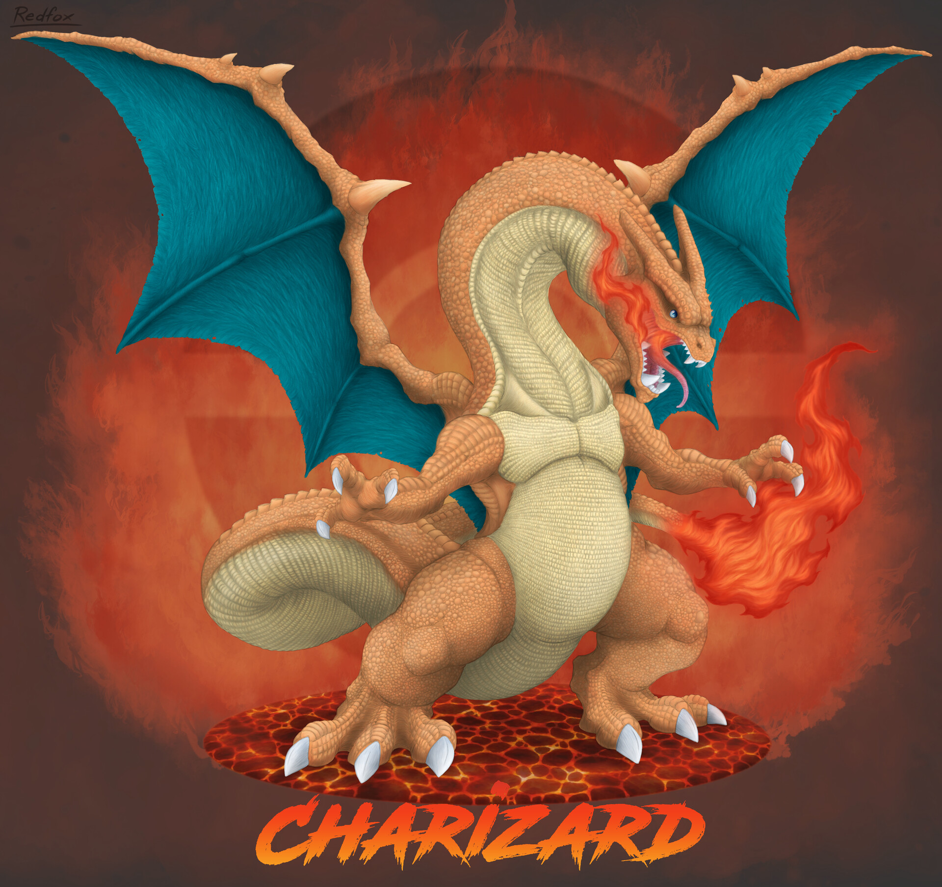 ArtStation - Pokemon Kaijuu : Charizard