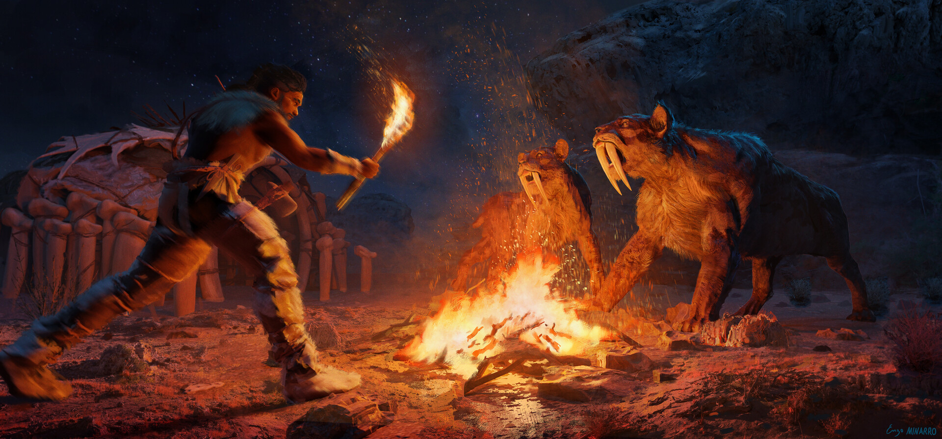 ArtStation - The Smilodon Attack