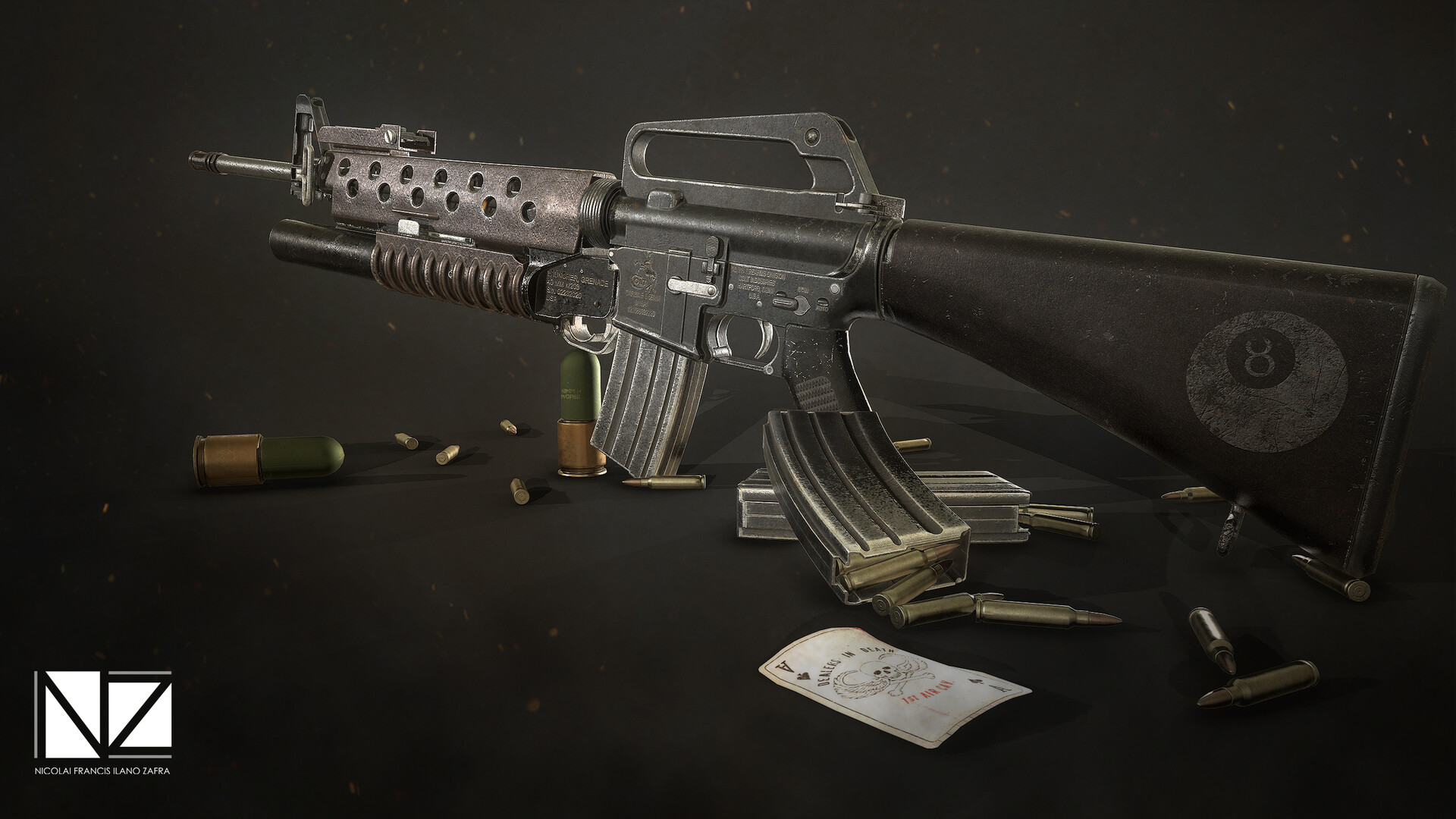 ArtStation - M16A1 (Vietnam war era)