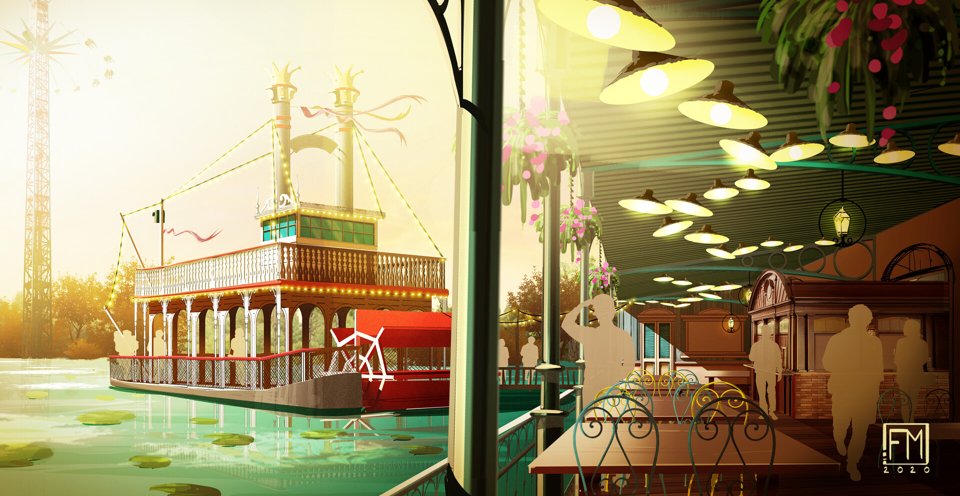 ArtStation - FESTIVAL CITY village for Walibi Rhône-Alpes - 2020