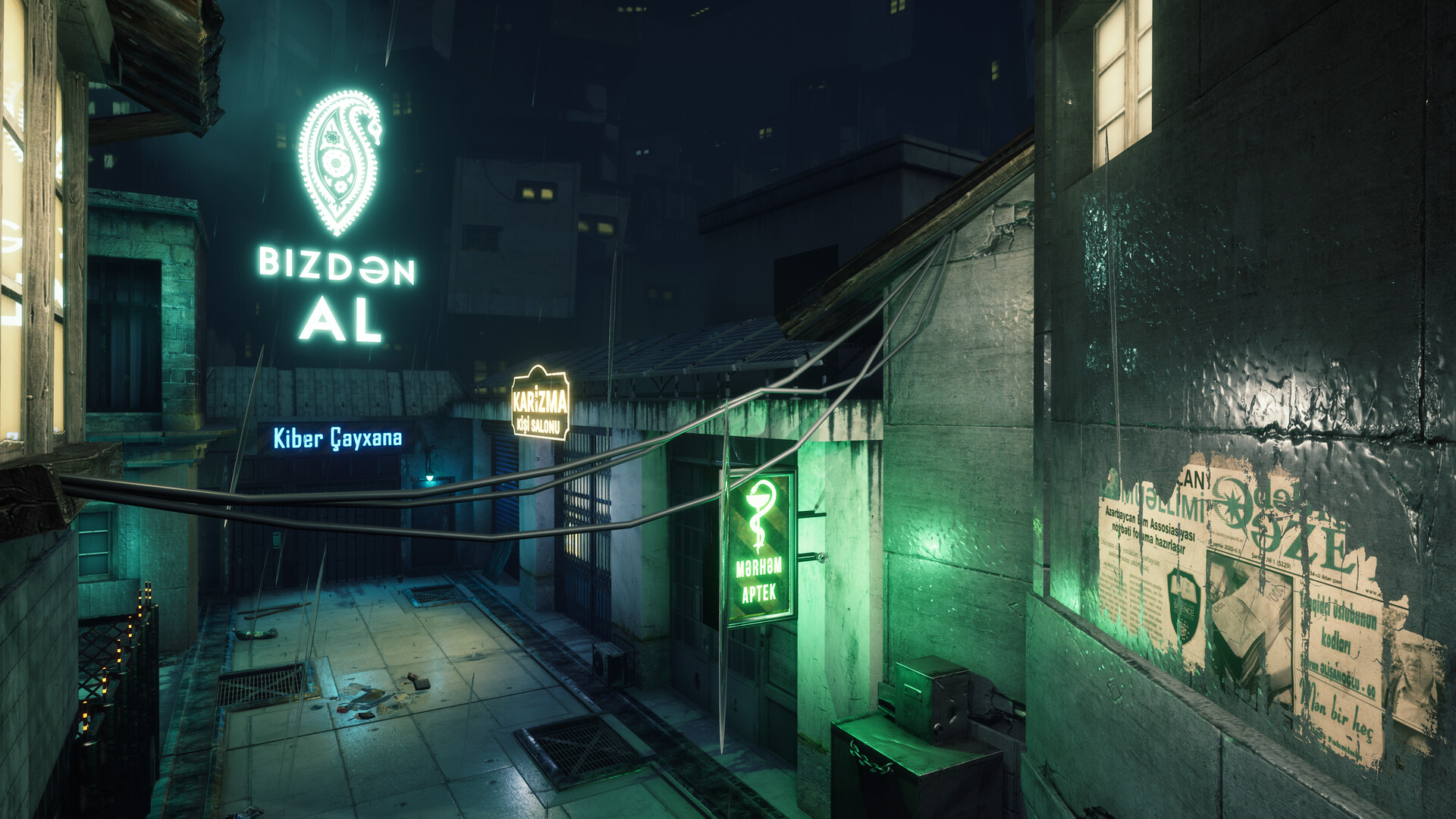 AzDimension LLC - Rainy Neon - Baku - Cyberpunk Streets