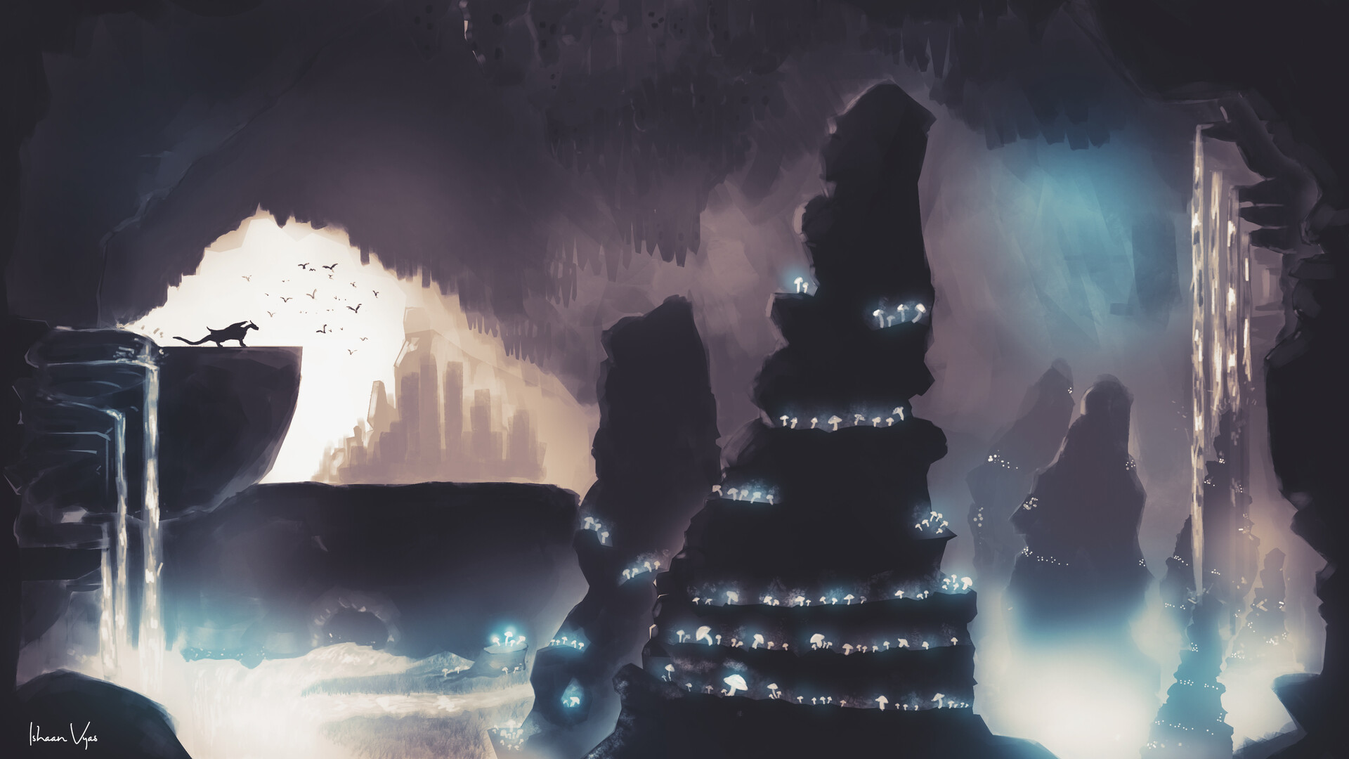 ArtStation - Dragon Cave : Environment Study