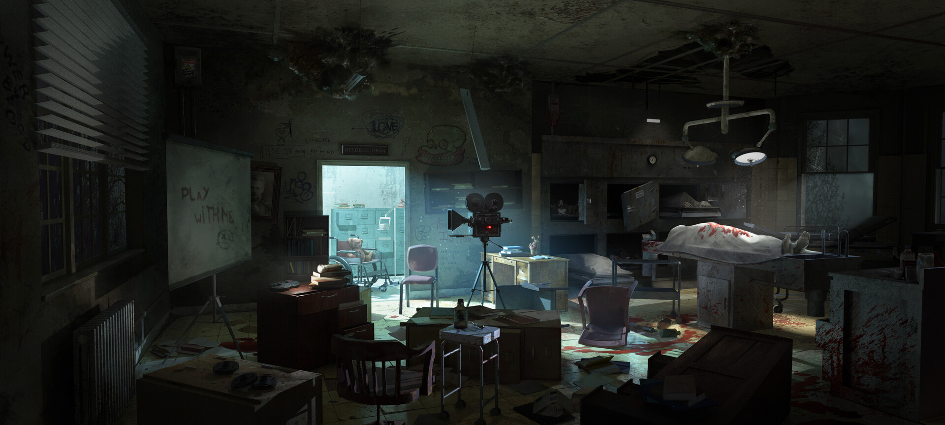 ArtStation - The Bloomingdale Files - The Experiment Room