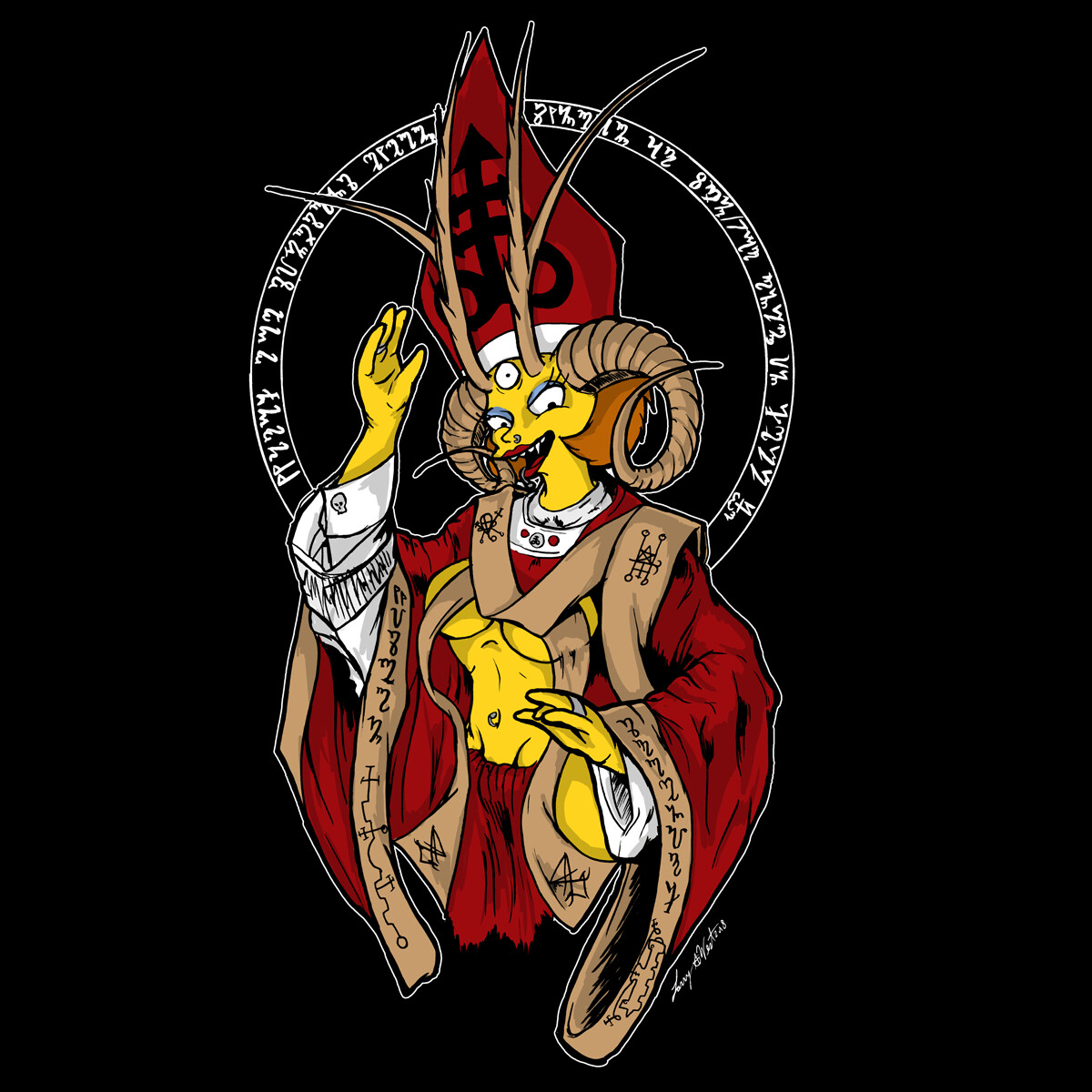 Larry West - Satanic Simpsons Priestesses